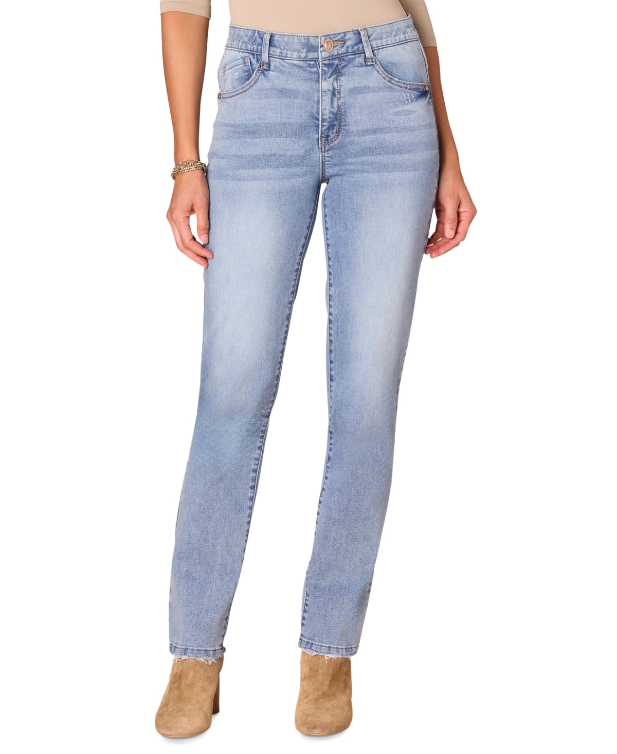 Click here for Democracy Womens High-Rise Ab-Solution Straight-Le... prices