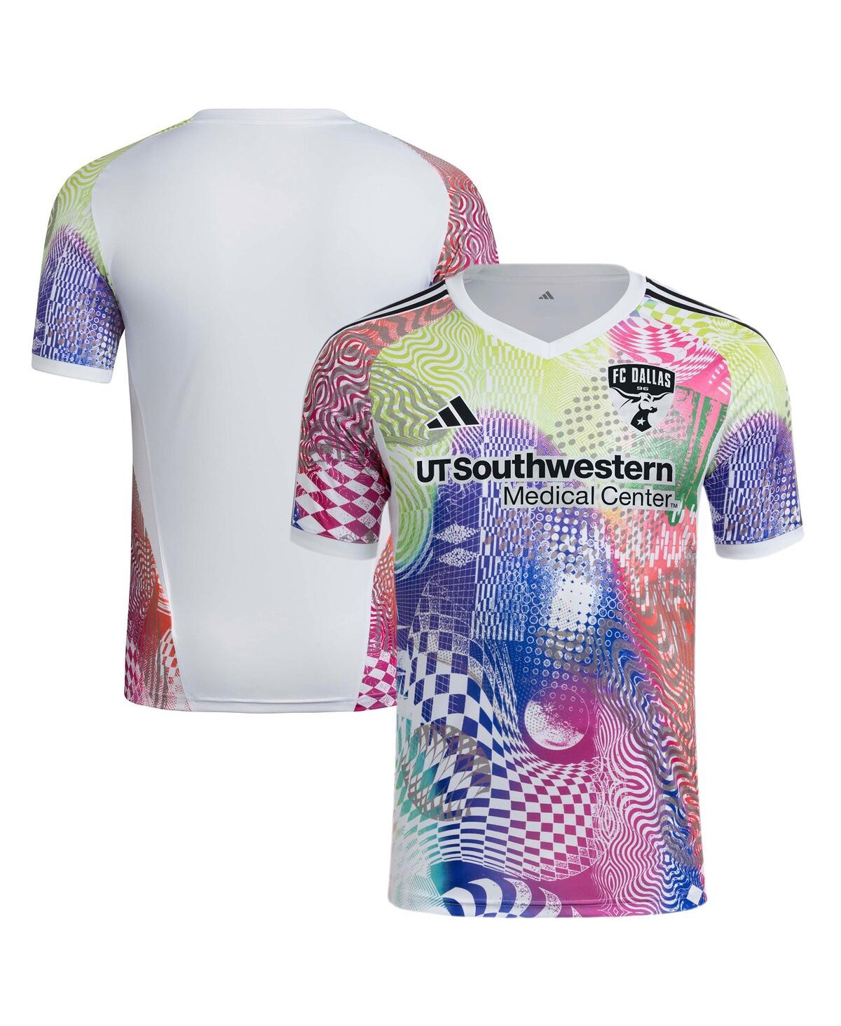 Click here for Adidas Mens White Fc Dallas 2025 Pride Pre-Match J... prices