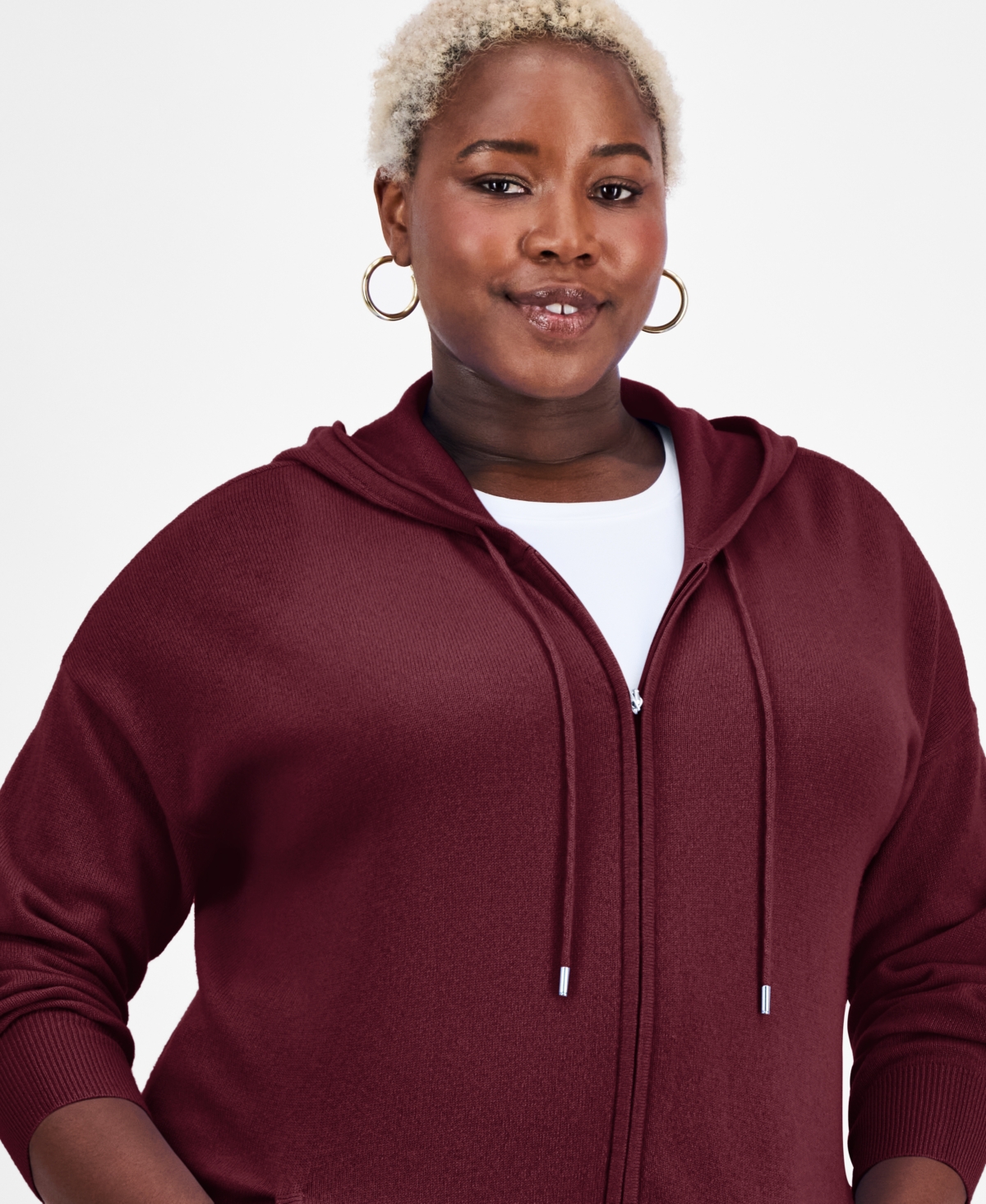 Click here for Charter Club Plus Size 100 Cashmere Zip-Up Hoodie... prices