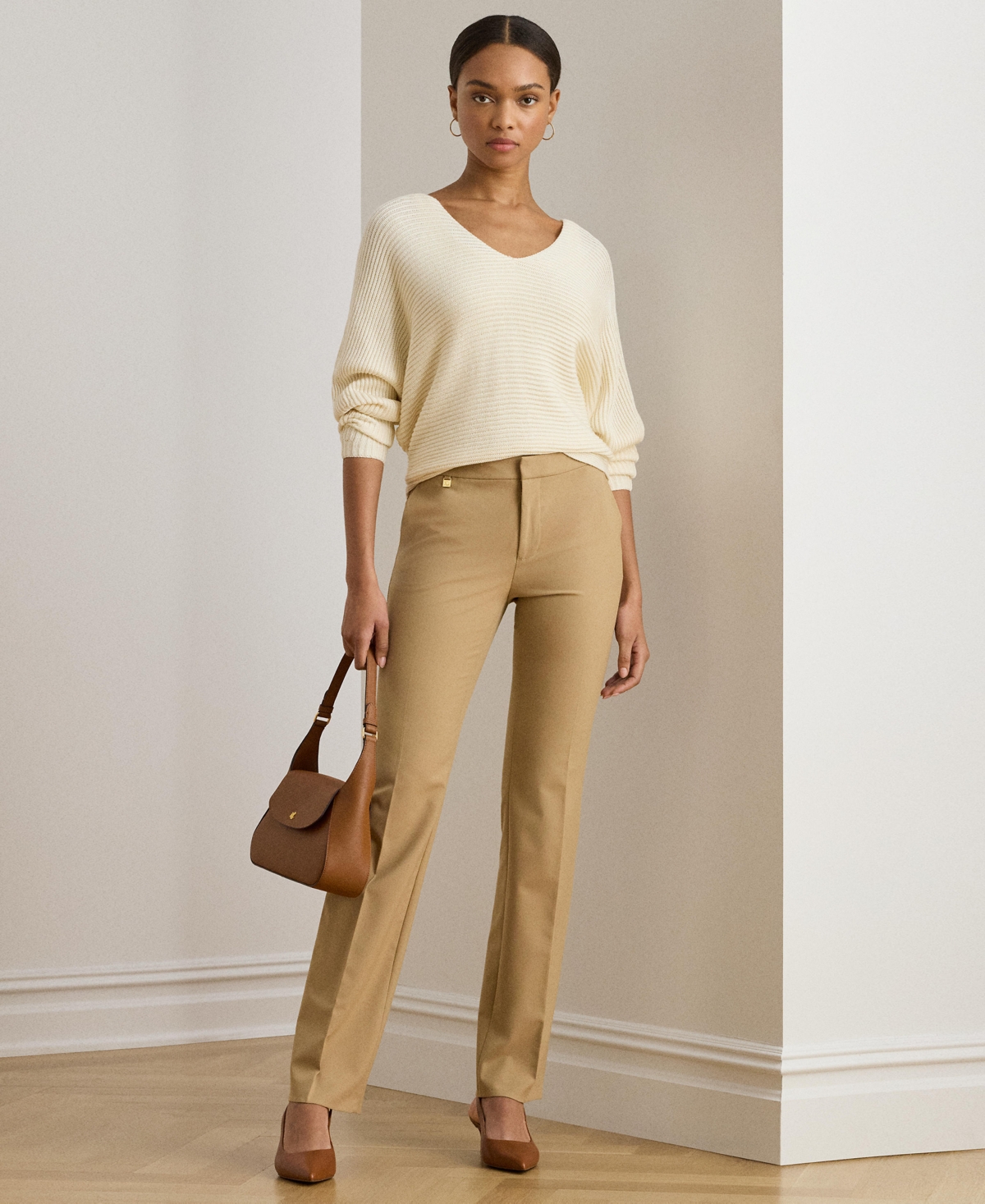 Lauren Ralph Lauren Straight-Leg Pants - Camel