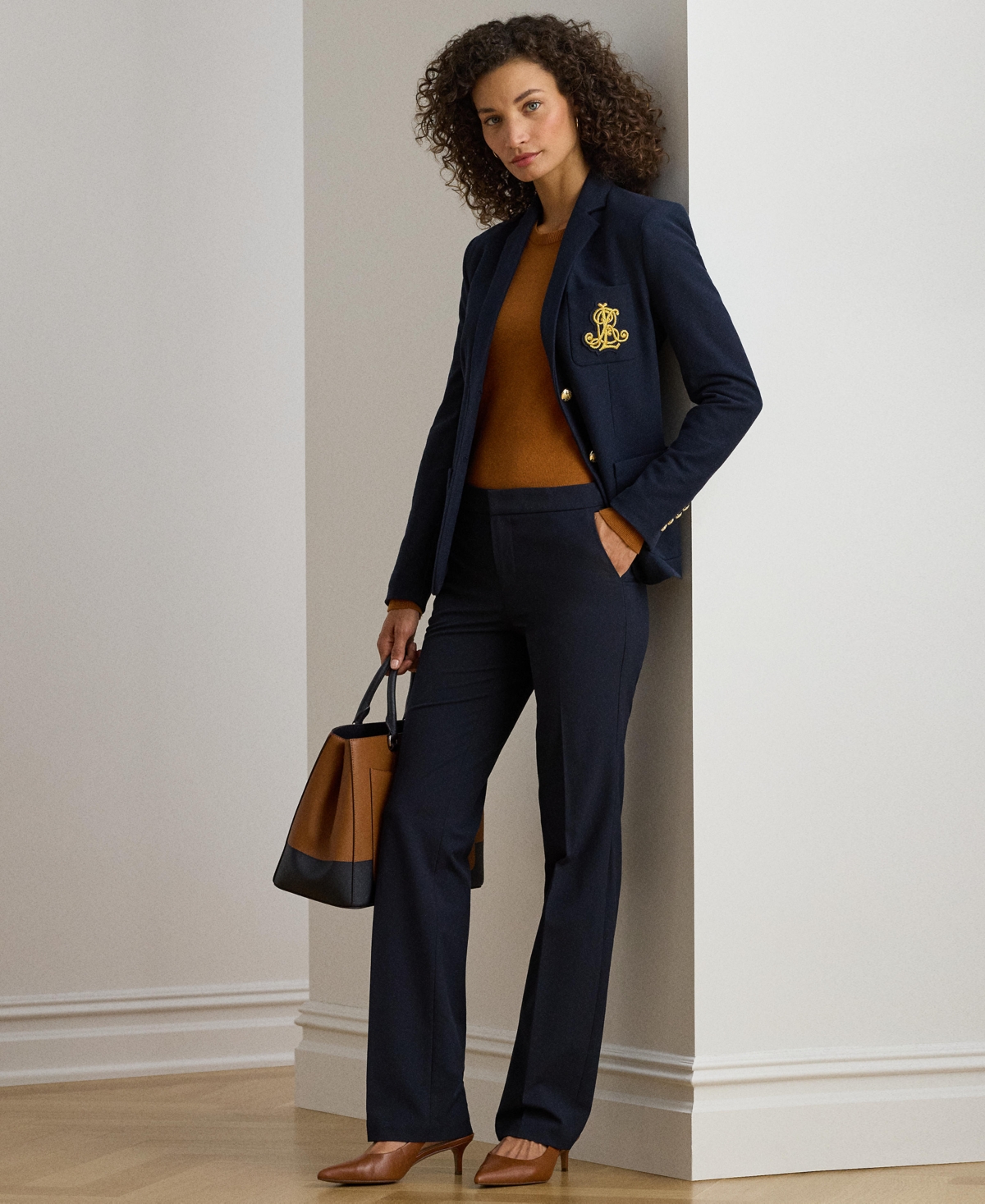 Click here for Lauren Ralph Lauren Straight-Leg Pants - Navy prices