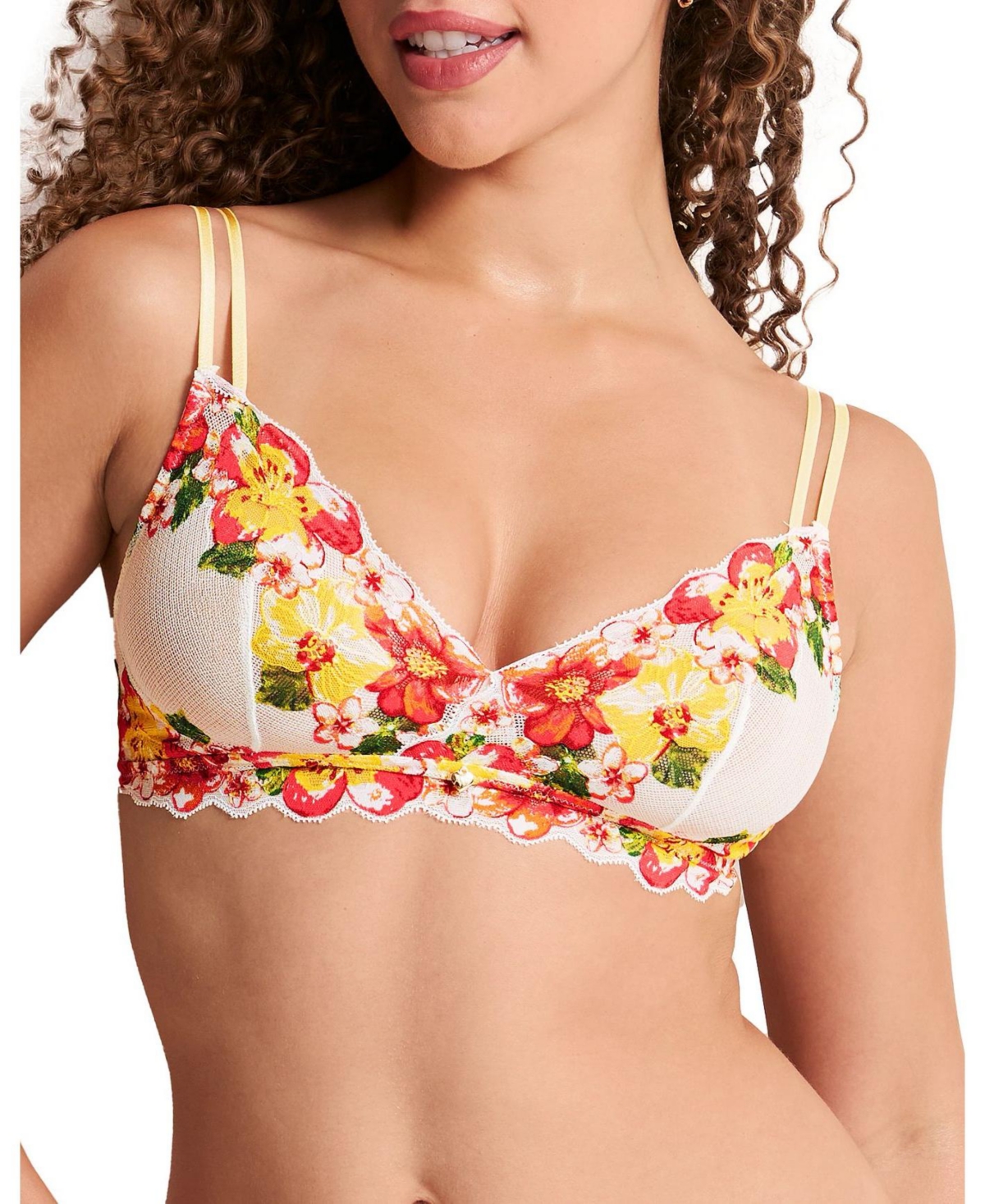Click here for Adore Me Womens Martha Unlined Bralette Bra - Flor... prices