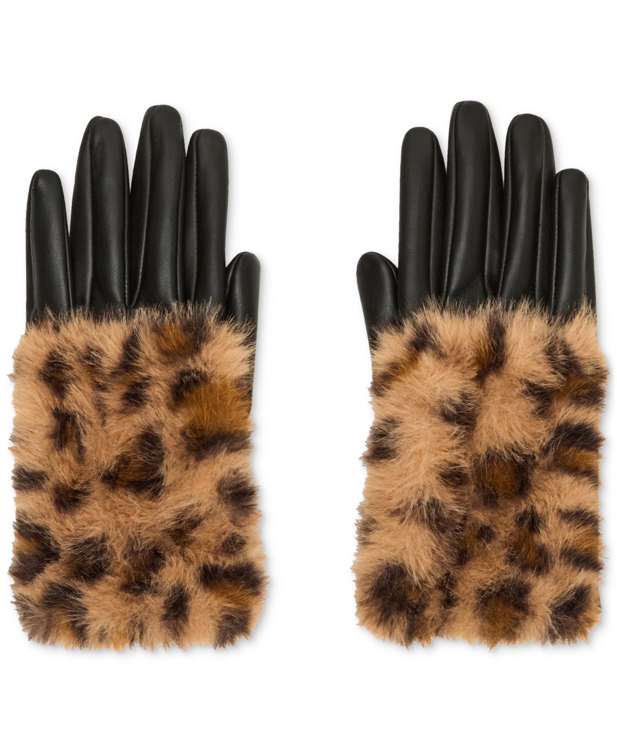 Click here for Steve Madden Printed Faux-Fur-Cuff Faux-Leather Gl... prices