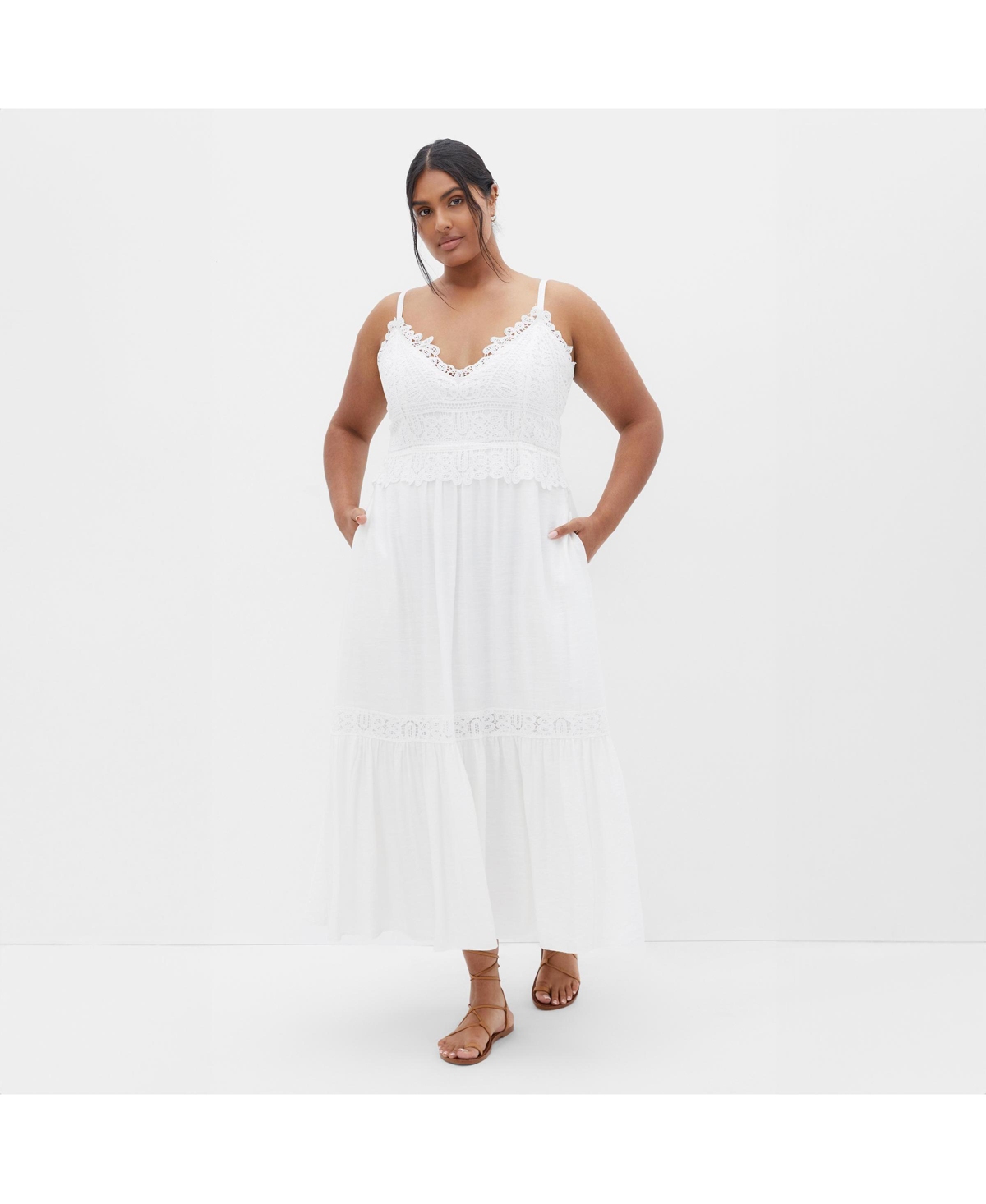 Click here for City Chic Womens Brielle Maxi Dress - Ivory prices