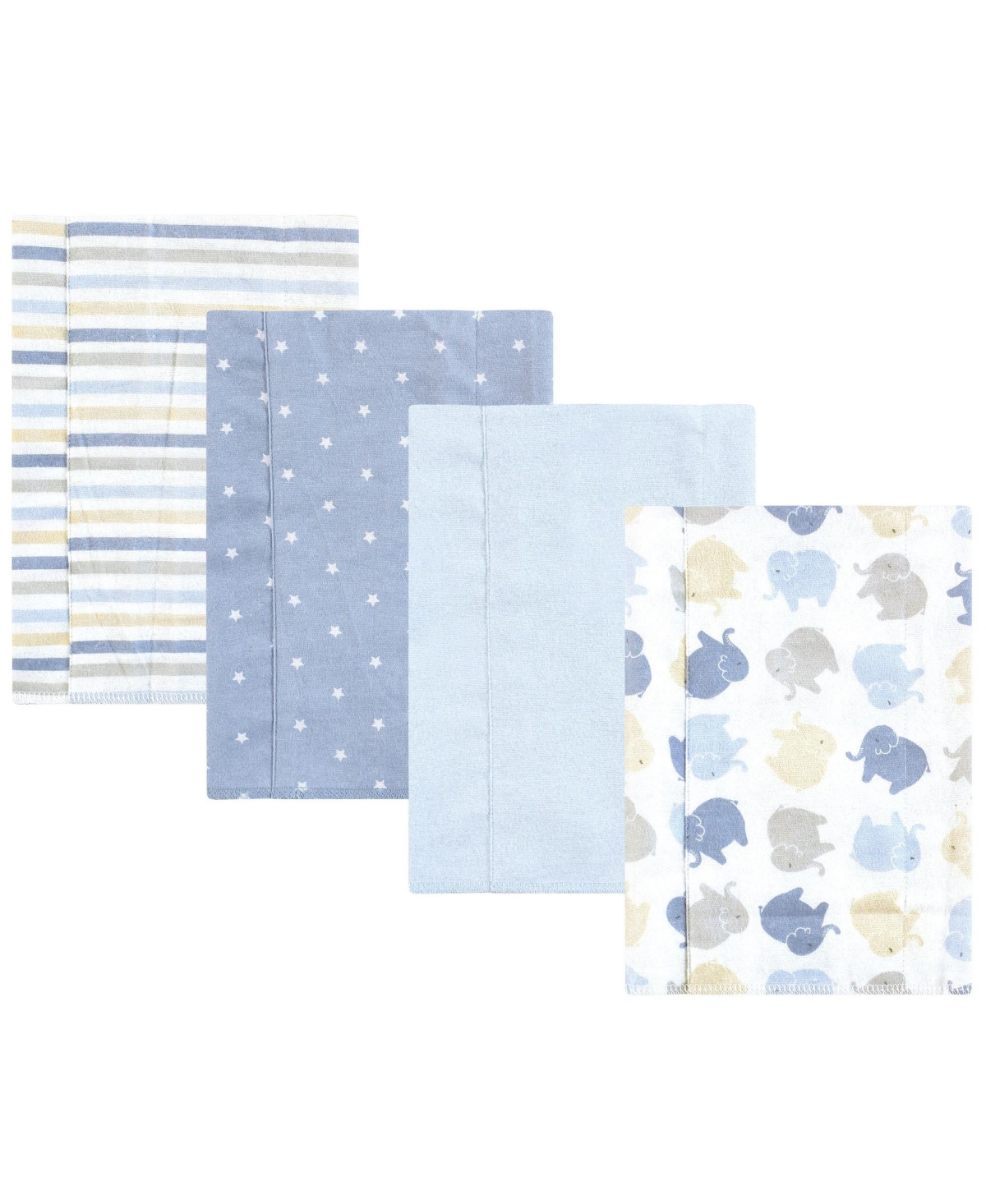 Click here for Hudson Baby Boys Soft 4Pk Cotton-Poly Flannel Burp... prices