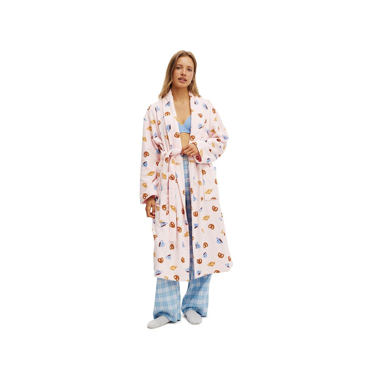 Click here for Cotton On Womens Luxe Terry Robe - Brunch croissan... prices