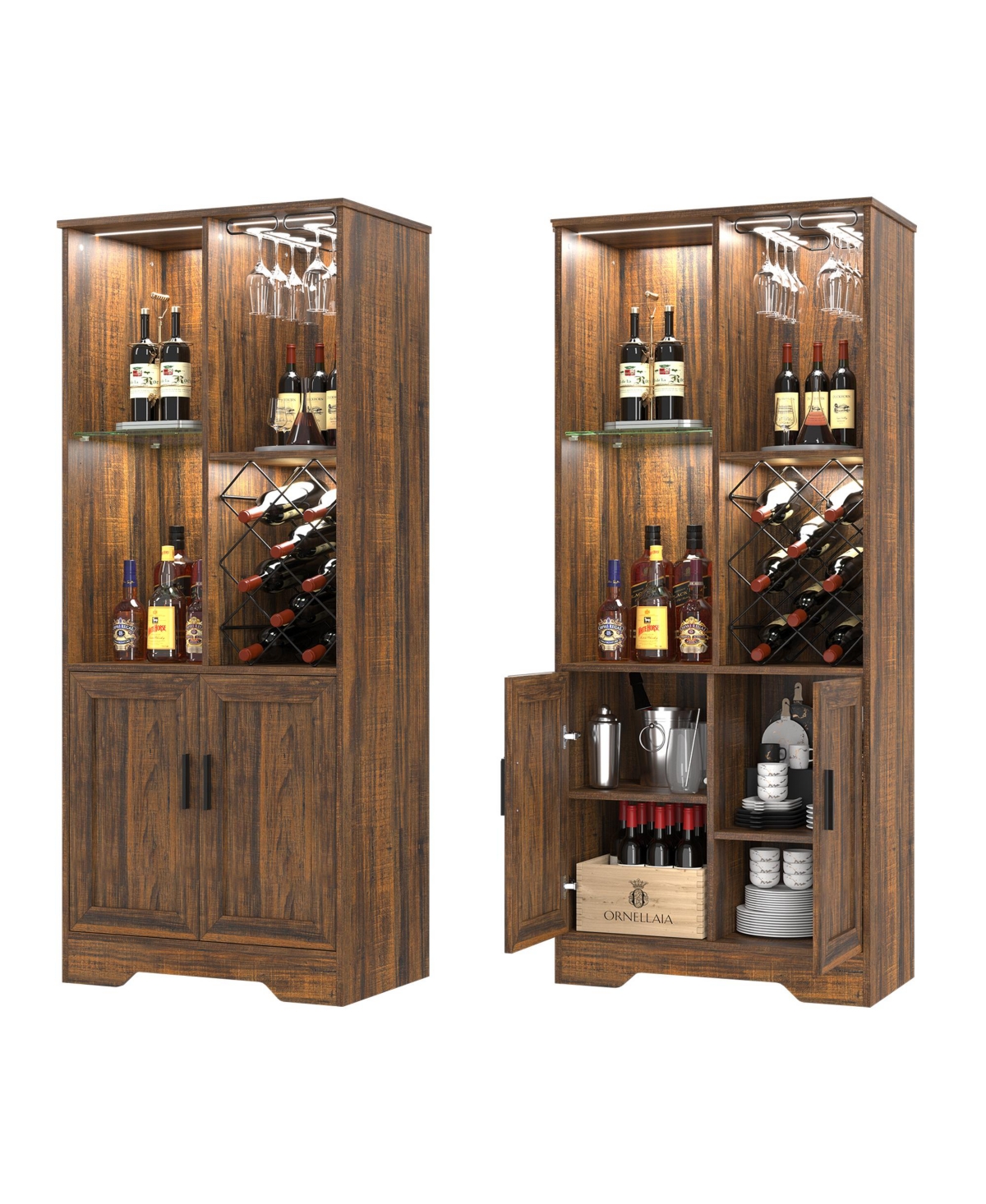 Click here for Vlsrka Modern style home bar cabinet with Led ligh... prices