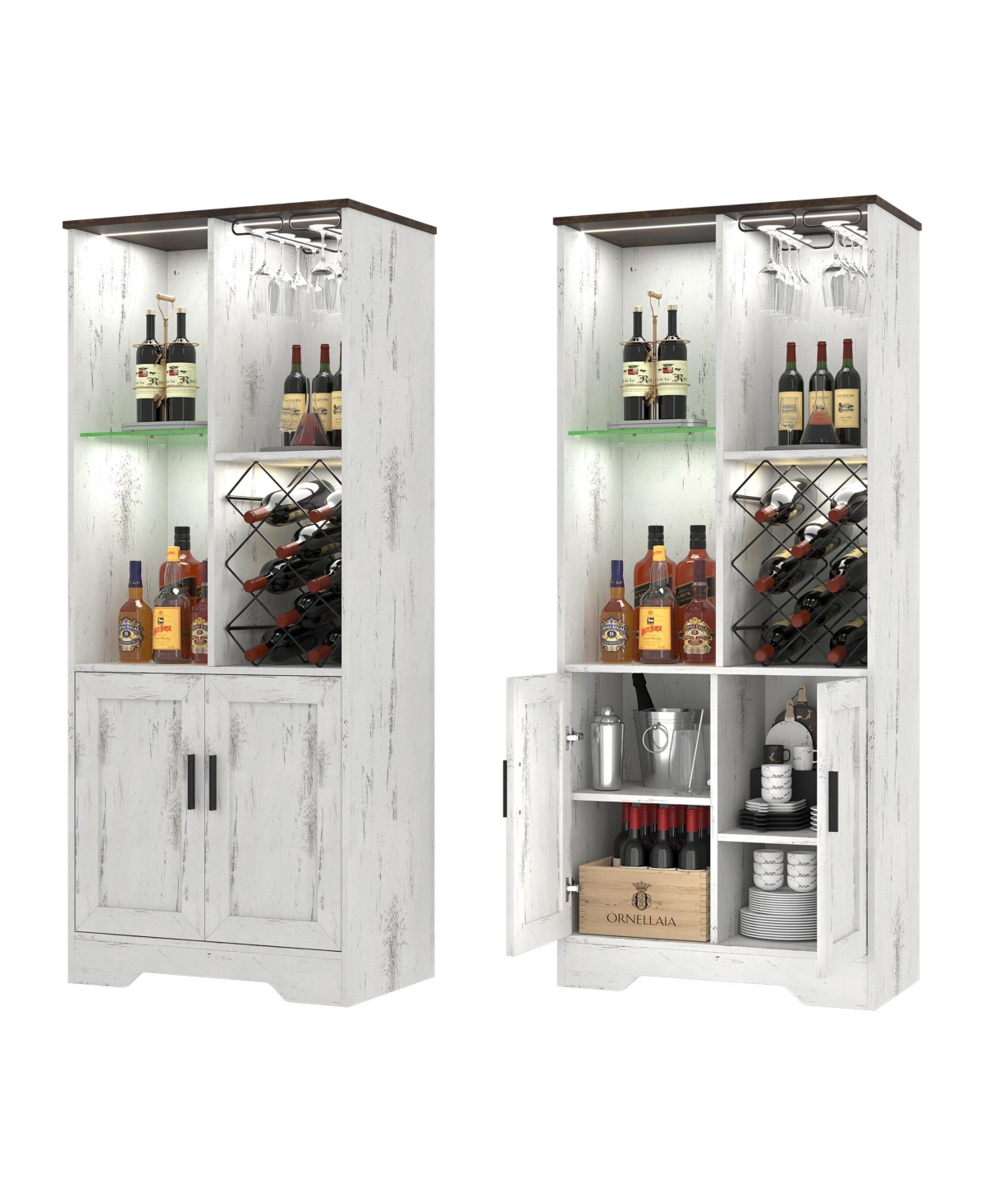 Click here for Vlsrka Modern style home bar cabinet with Led ligh... prices