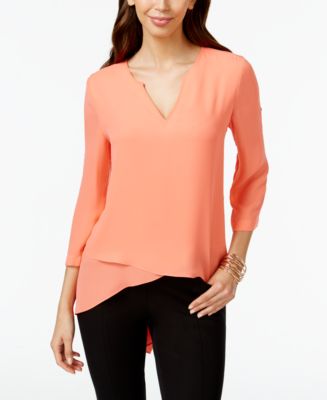 Alfani Roll-Tab High-Low Top, Created for Macy's - Macy's