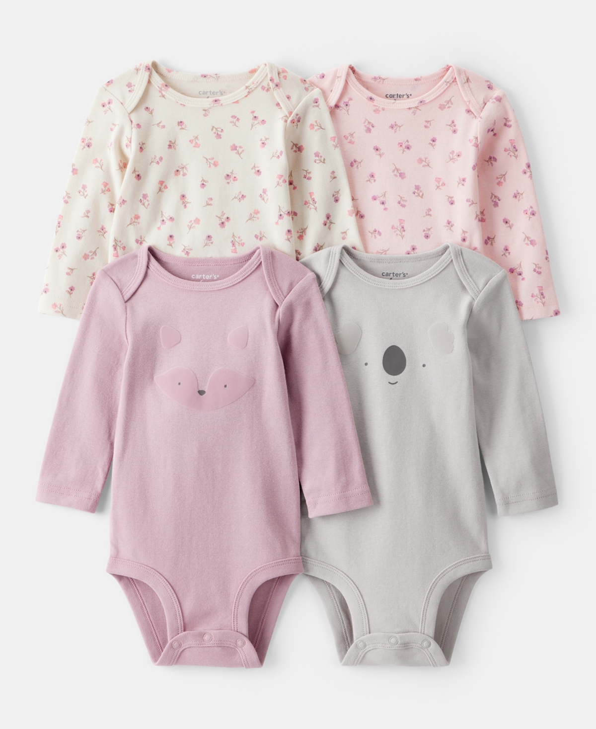 Click here for Carters Baby Cotton Long-Sleeve Bodysuits  4 Pack... prices