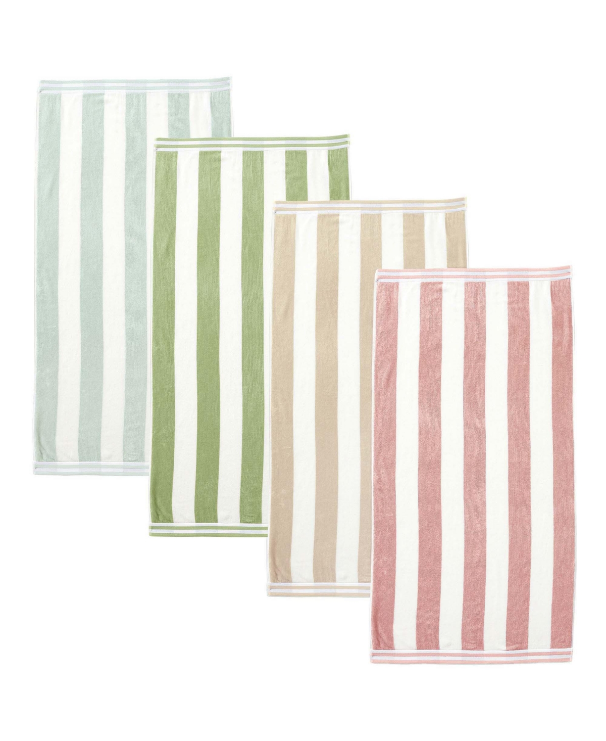 Click here for Linery & Co. 100 Cotton Velour Cabana Stripe Beach... prices