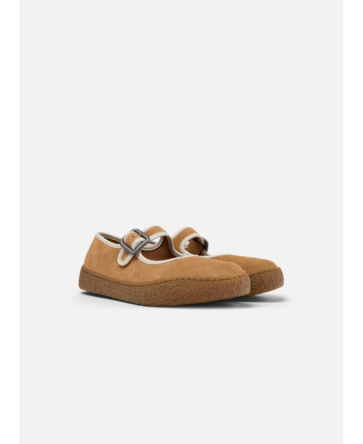 Click here for Camper Peu Terreno Suede Leather Mary Jane - Brown prices