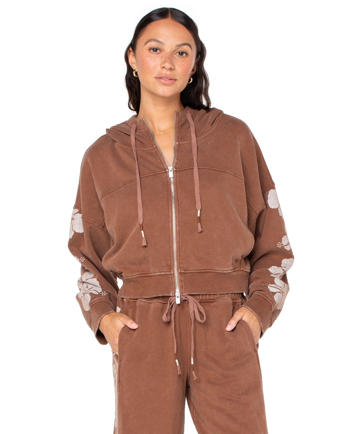 Click here for Roxy Juniors Fringing Reefs Graphic Zip-Front Hood... prices