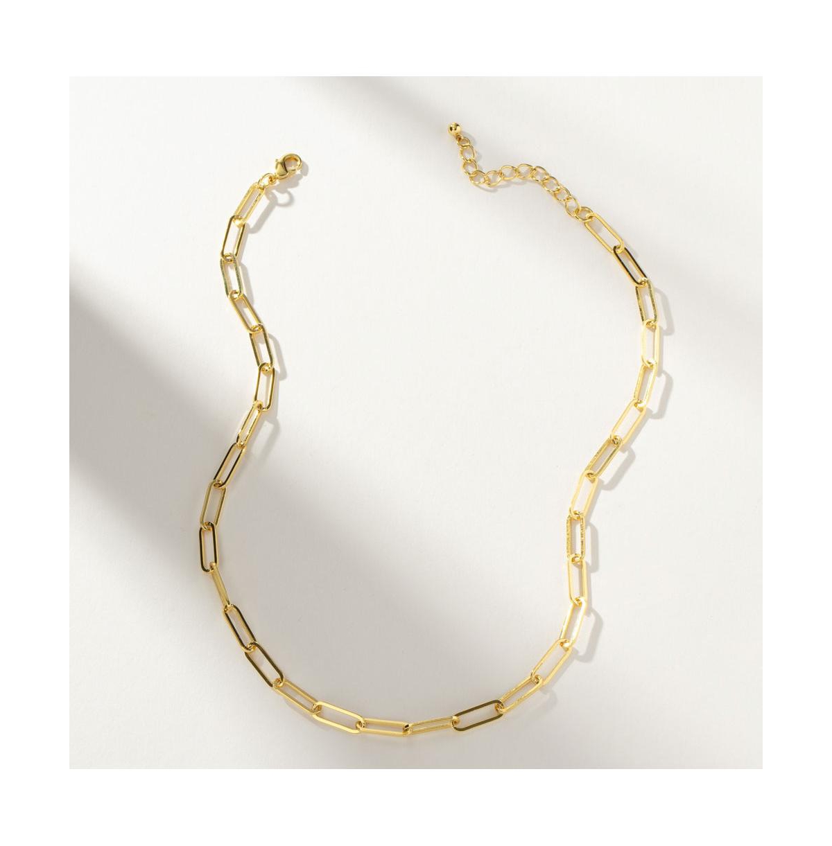 Click here for 14K Gold-Plated Thin Linked Up Necklace Mid  16&#x... prices