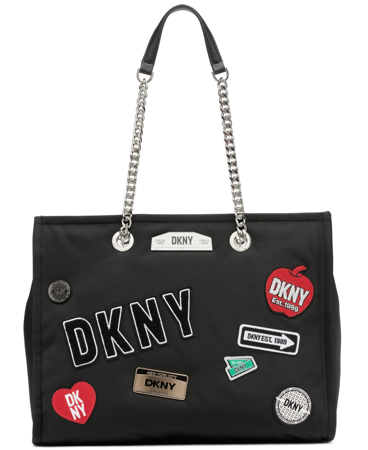 Click here for Dkny Nyc Capsule Large Tote Bag - Black/silver prices