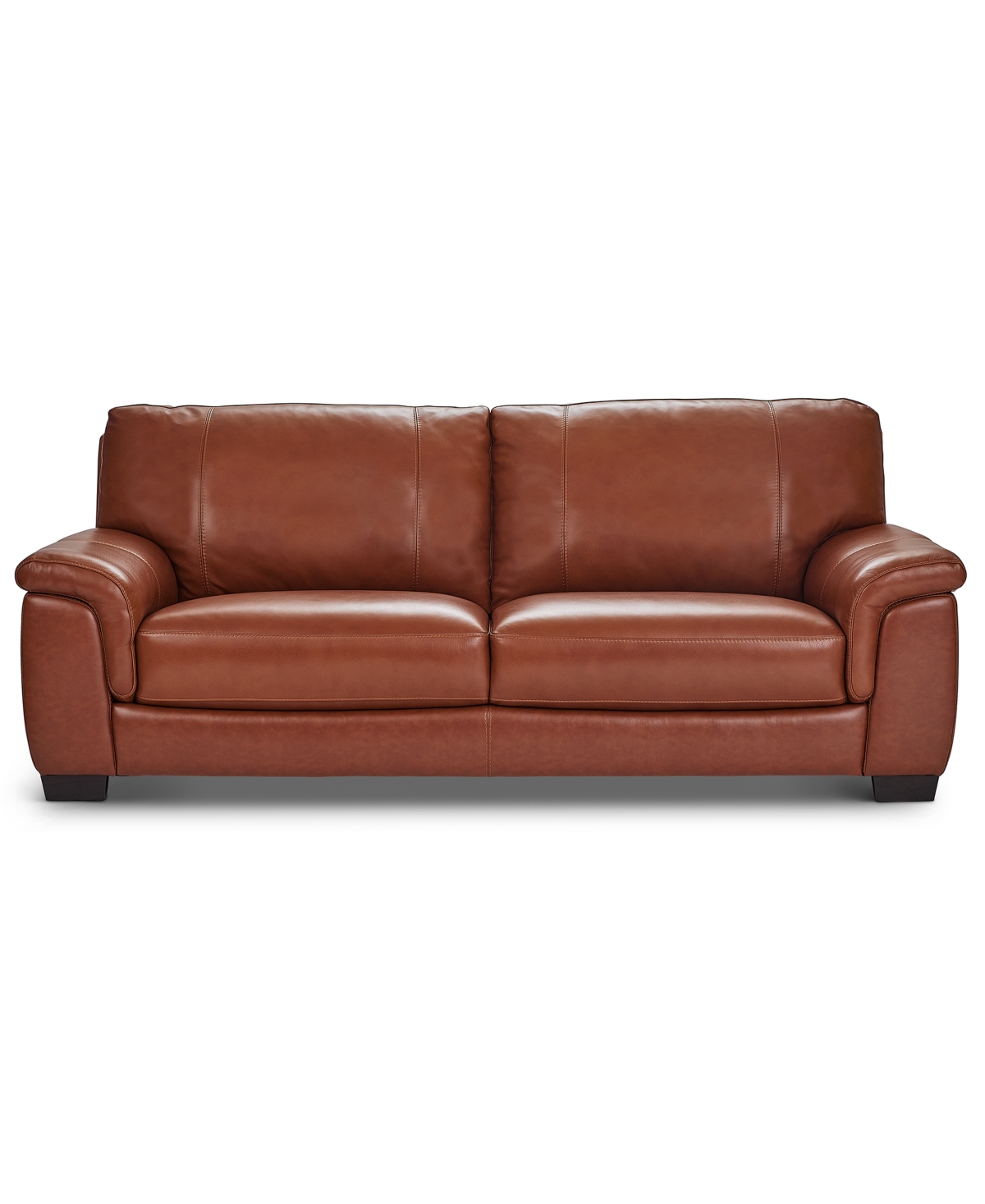 Click here for Cobbie Leather 89 Sofa  Macys Exclusive - Brandy prices