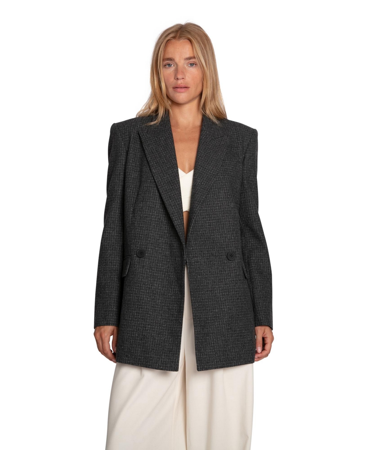 Click here for Belle & Bloom Womens Big Brother Talk Blazer - Cha... prices