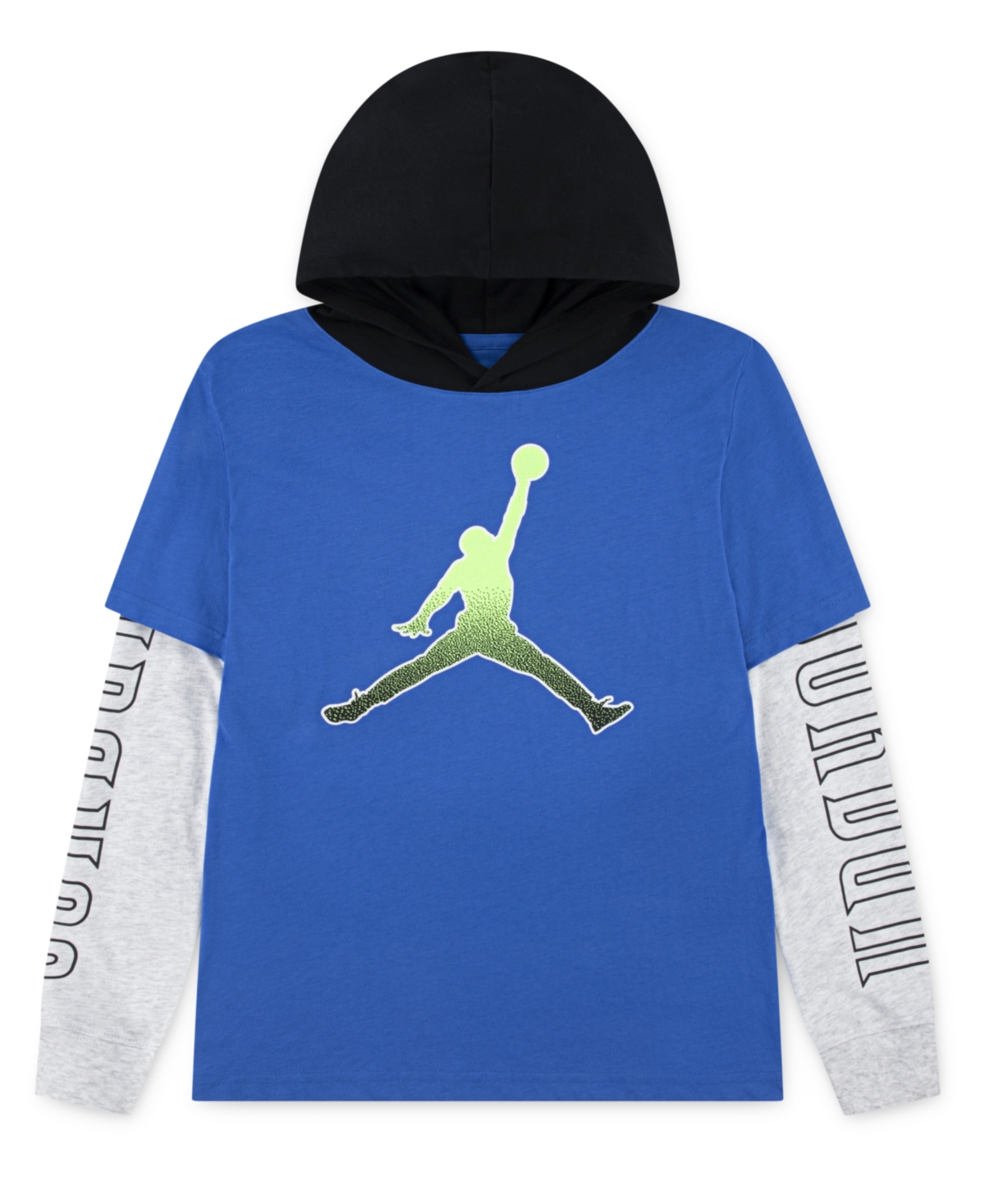Click here for Jordan Big Boys Gametime Layered-Look Hoodie - Spo... prices