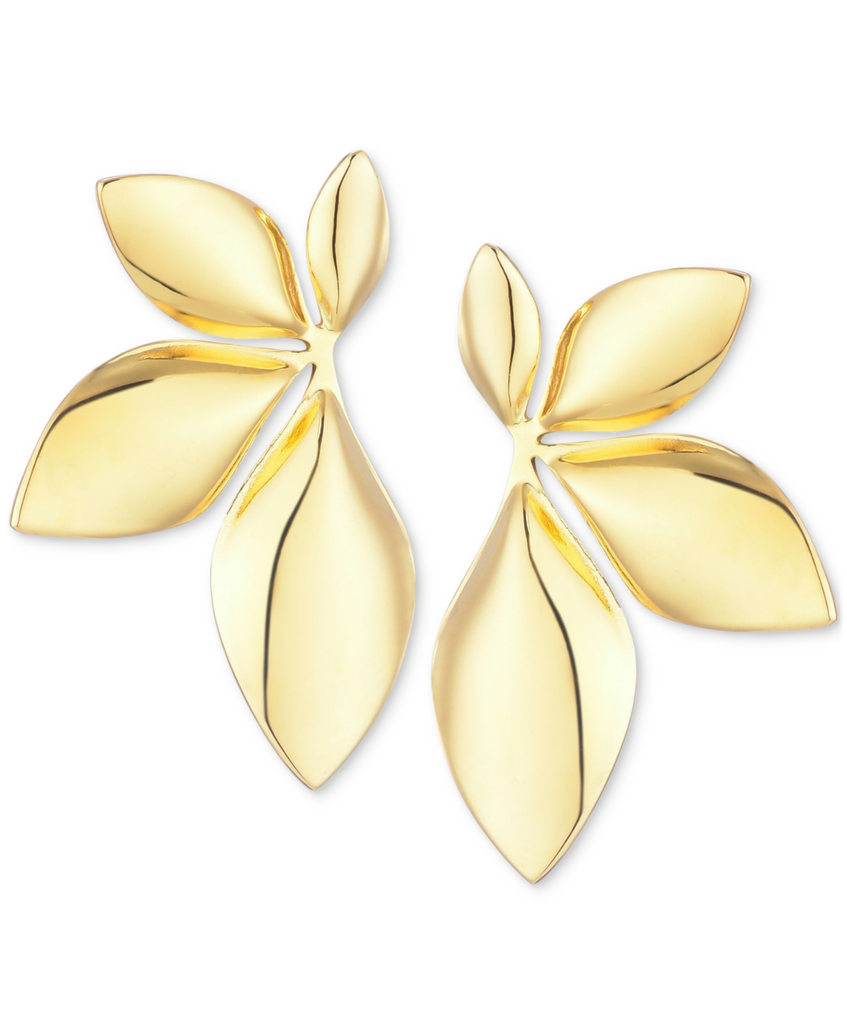 Click here for Adornia Gold Statement Flower Stud Earrings - Gold prices
