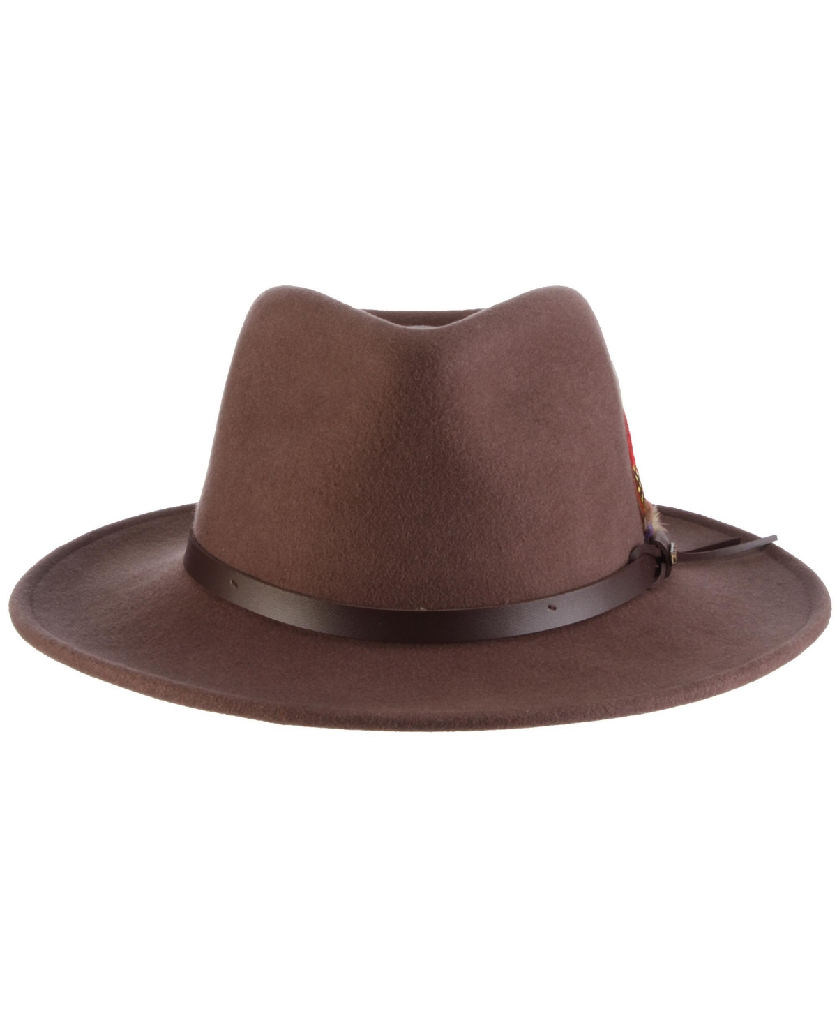 Click here for Scala Mens Crushable Felt Outback Hat - Khaki prices