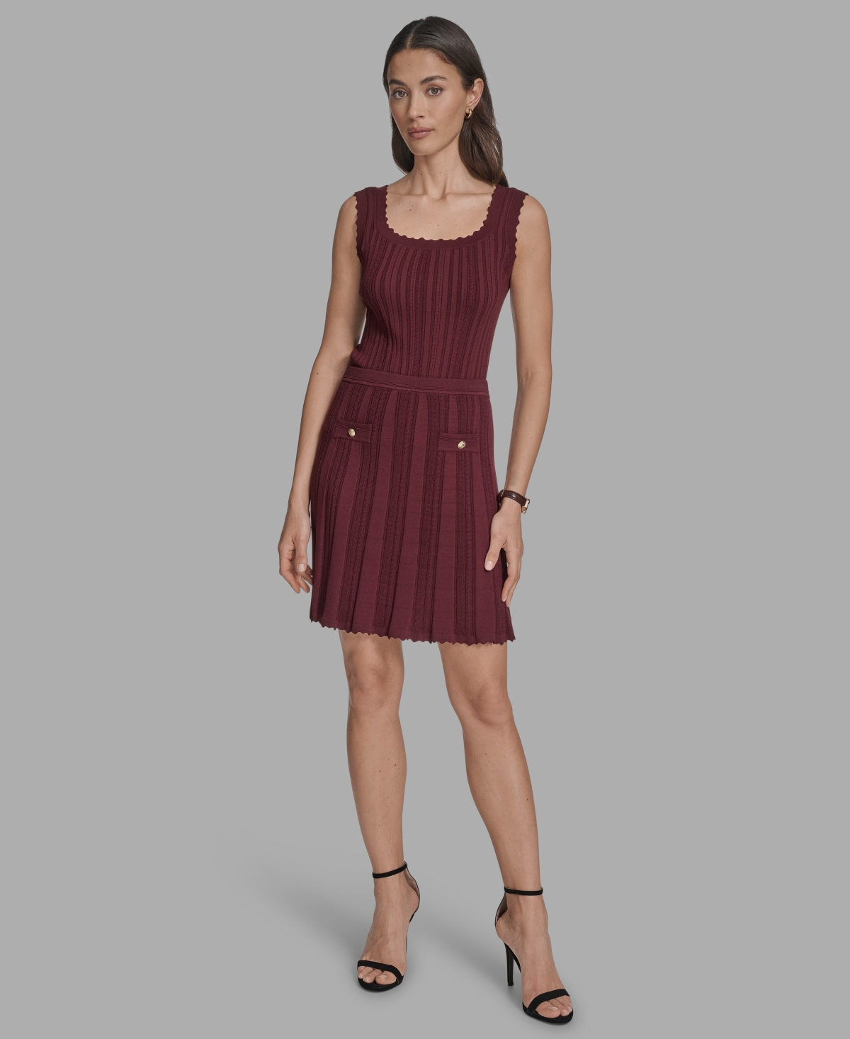 Click here for Bcbg Womens Textured-Knit Mini Skirt - Crimson Vel... prices