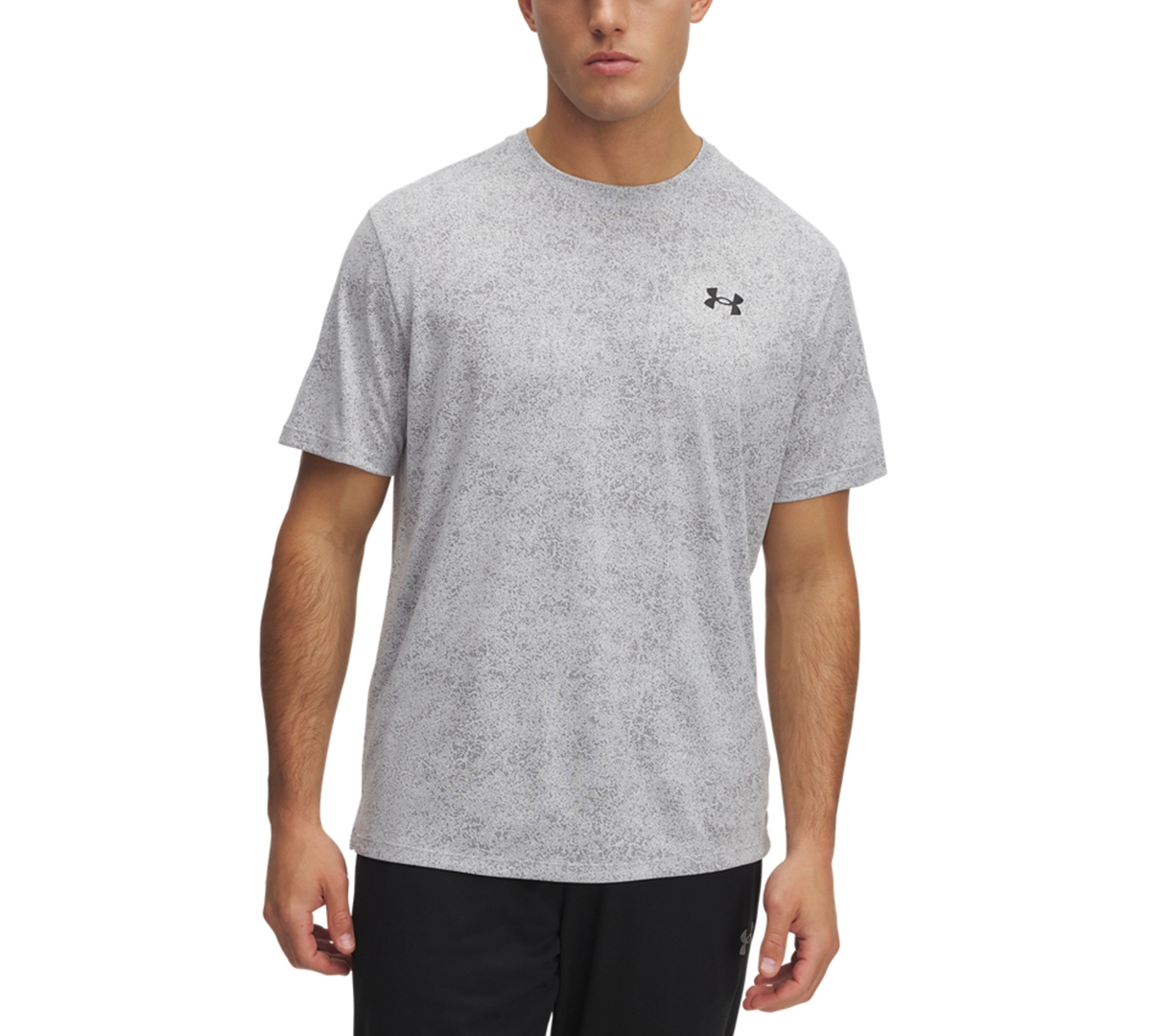 Under Armour Mens Ua Tech Pixelate T-Shirt - Gray/Black