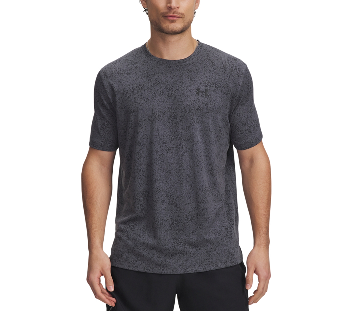 Under Armour Mens Ua Tech Pixelate T-Shirt - Castlerock/Black