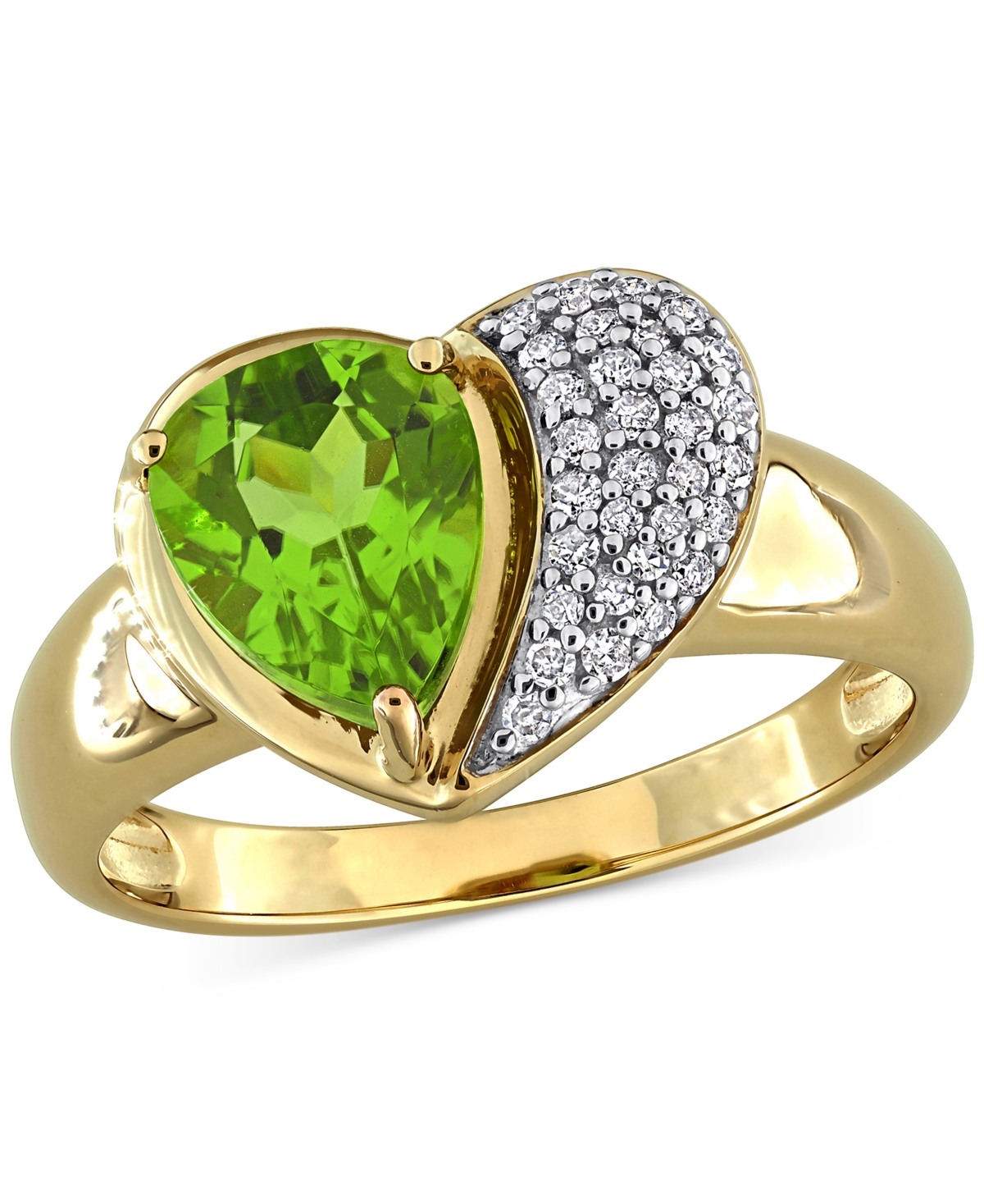 Click here for Peridot (1-5/8 ct. t.w.) & Diamond (1/6ct t.w.) He... prices