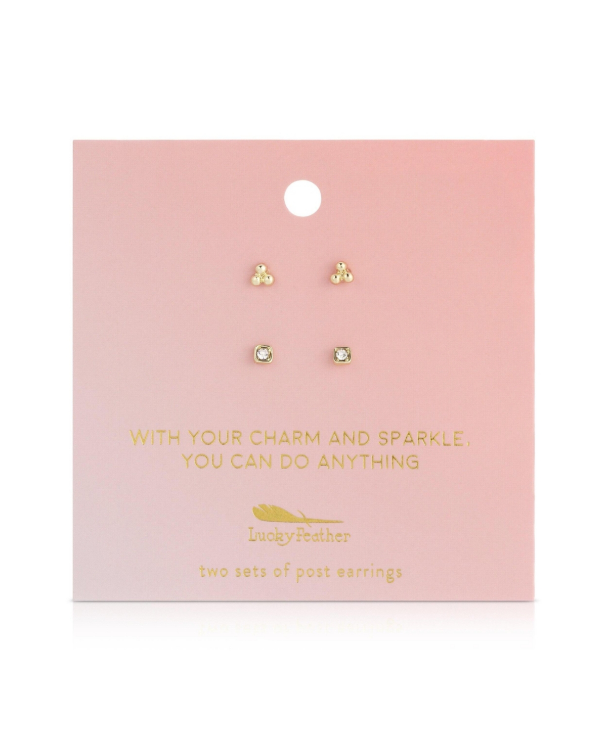 Click here for Lucky Feather Earring Set - Trio + Sparkle - Charm prices