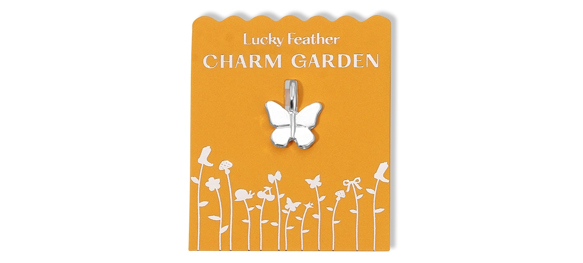 Click here for Lucky Feather Charm Garden - Silver - Butterfly Ch... prices