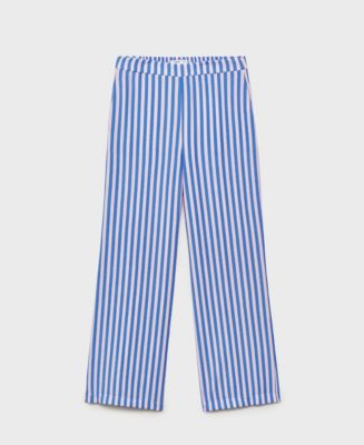 Mango Women's Stripe-Print Straight Pants - Macy's