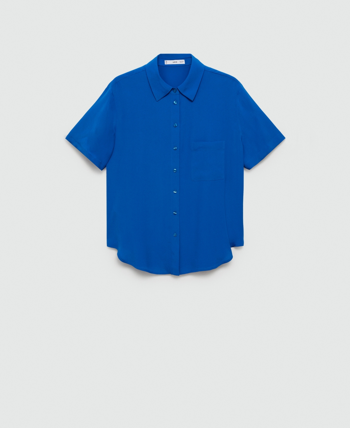 Click here for Mango Womens Short Sleeve Shirt - Blue prices