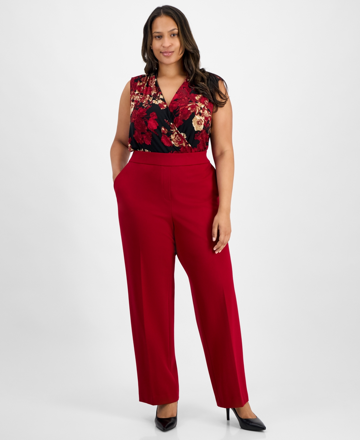 Click here for Anne Klein Plus Size Pull-On High-Rise Compression... prices