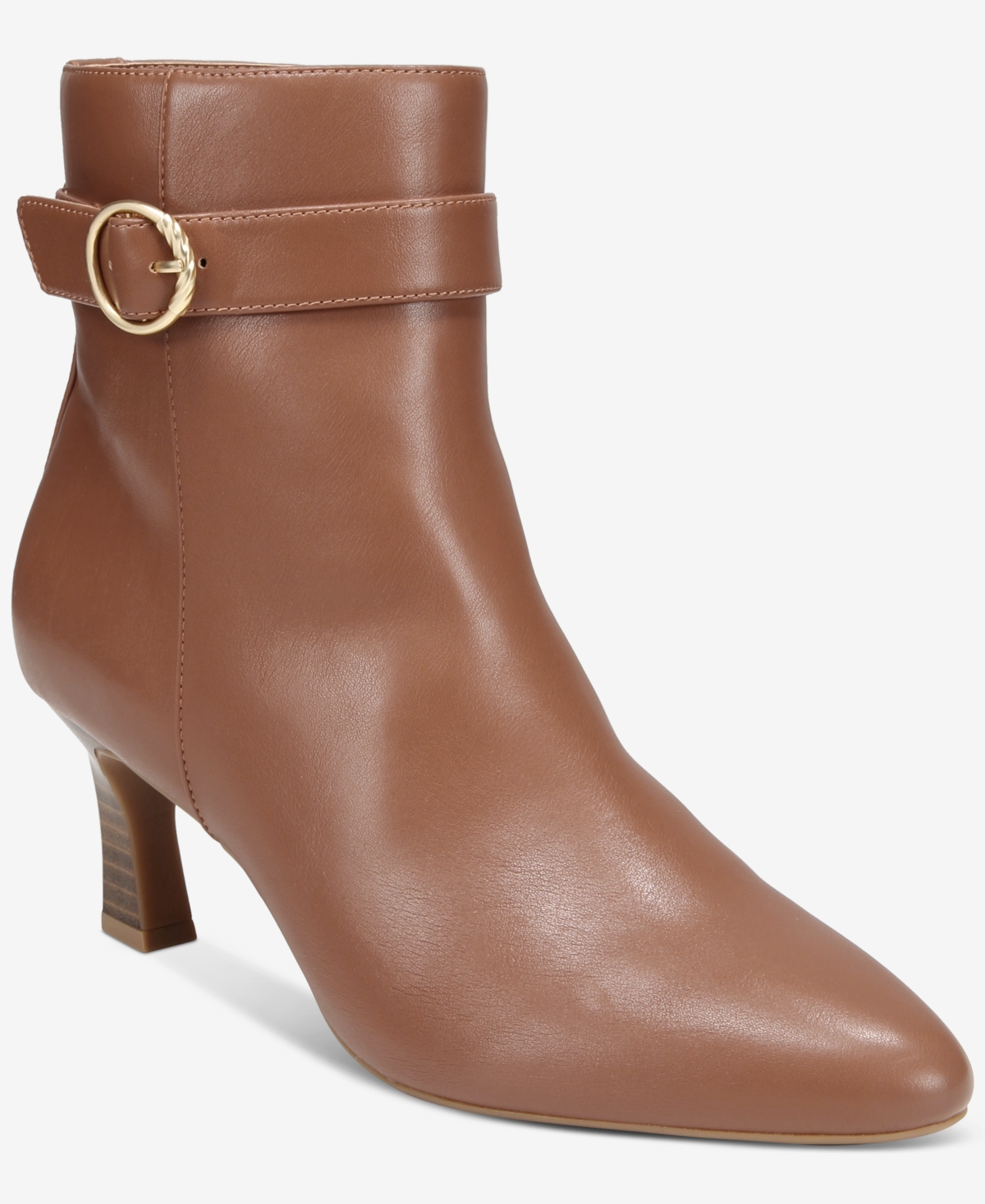 Click here for Macys Womens Belt Almond Toe Booties - Cognac prices
