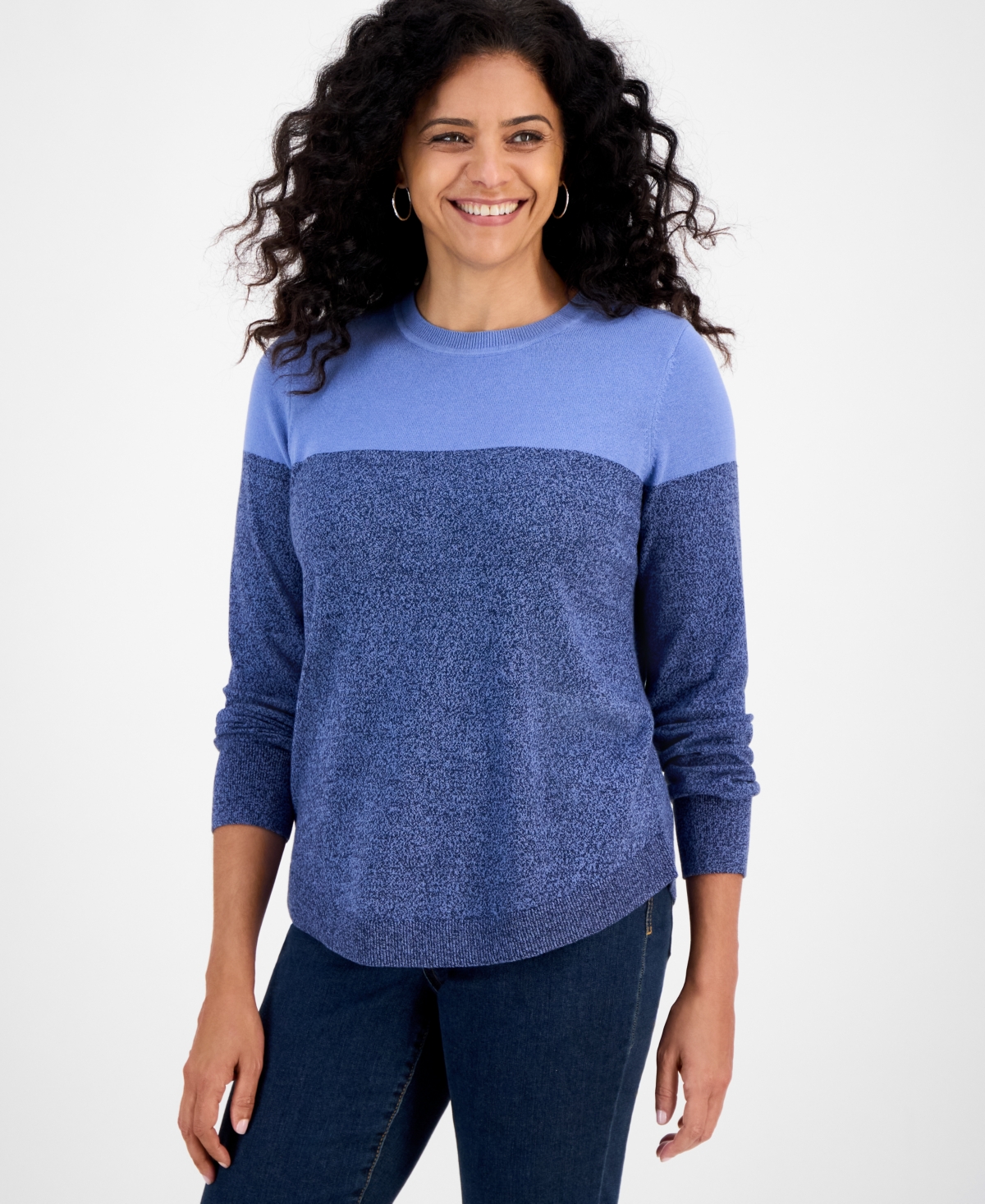 Click here for Style & Co Petite Colorblock Cotton Sweater  Macys... prices
