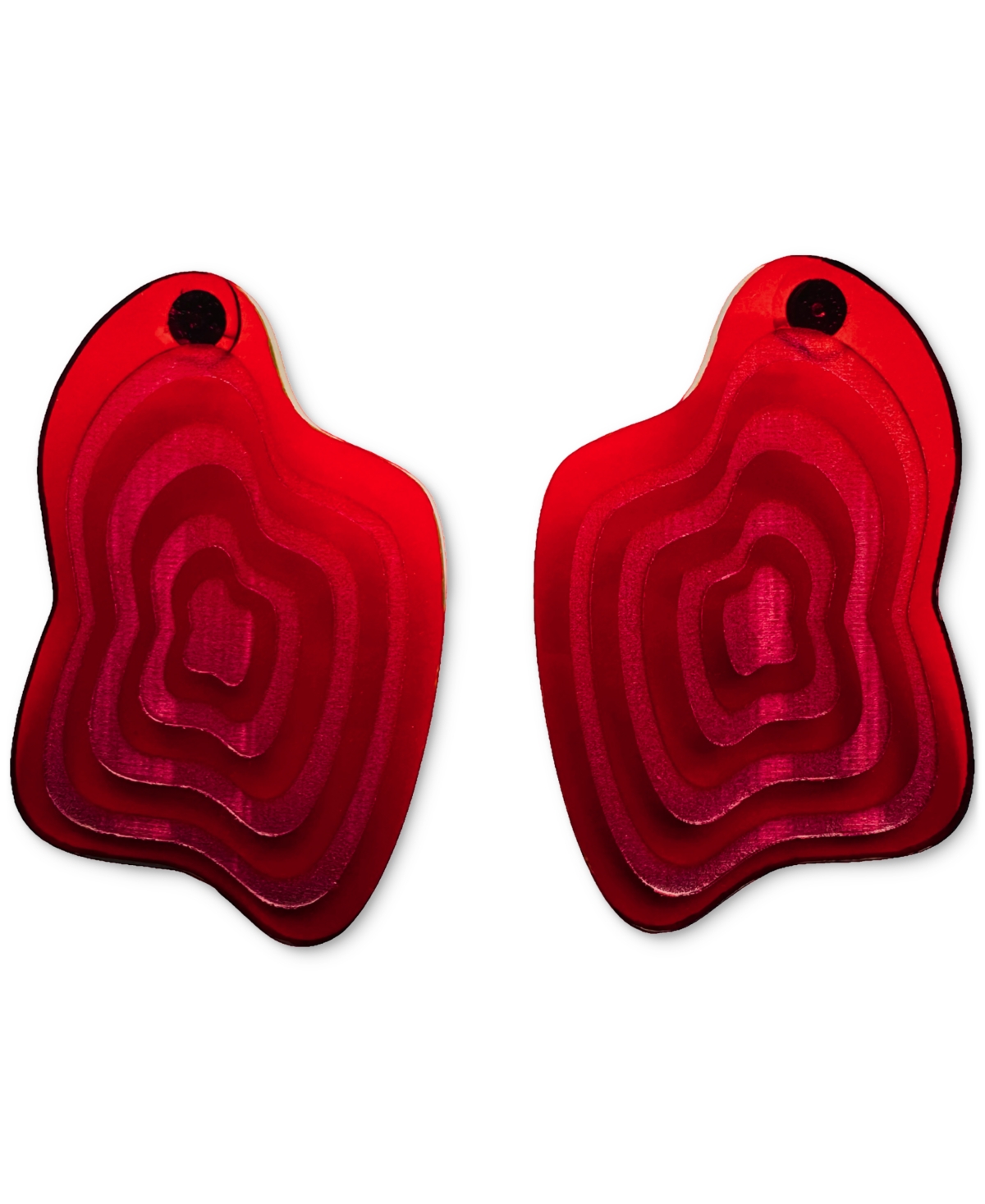 Click here for Swanky Designs Catira Geometric Earrings - Red prices