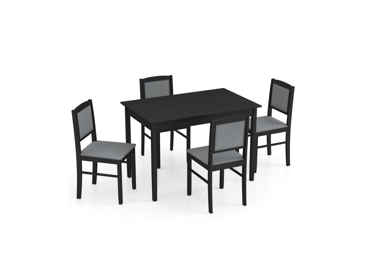 Click here for Slickblue 5-Piece Dining Table Set for 4 with Rubb... prices