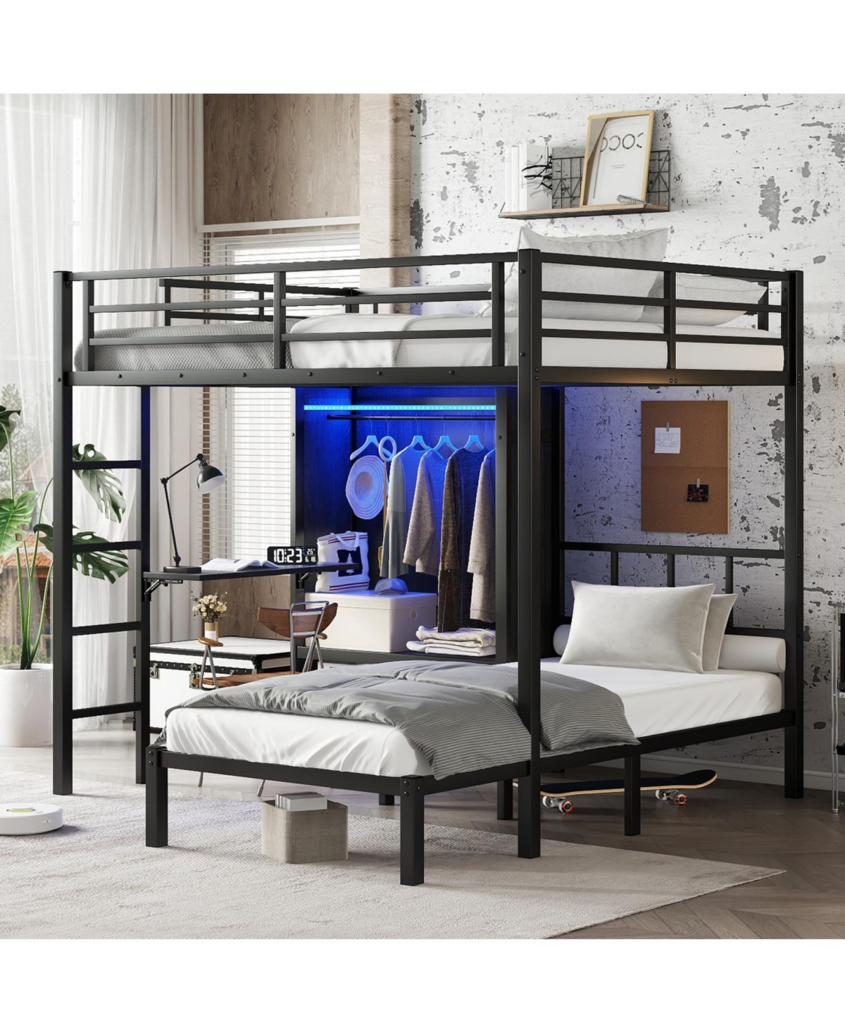 Click here for Streamdale Furniture Full Xl/Twin Bunk Bed with De... prices