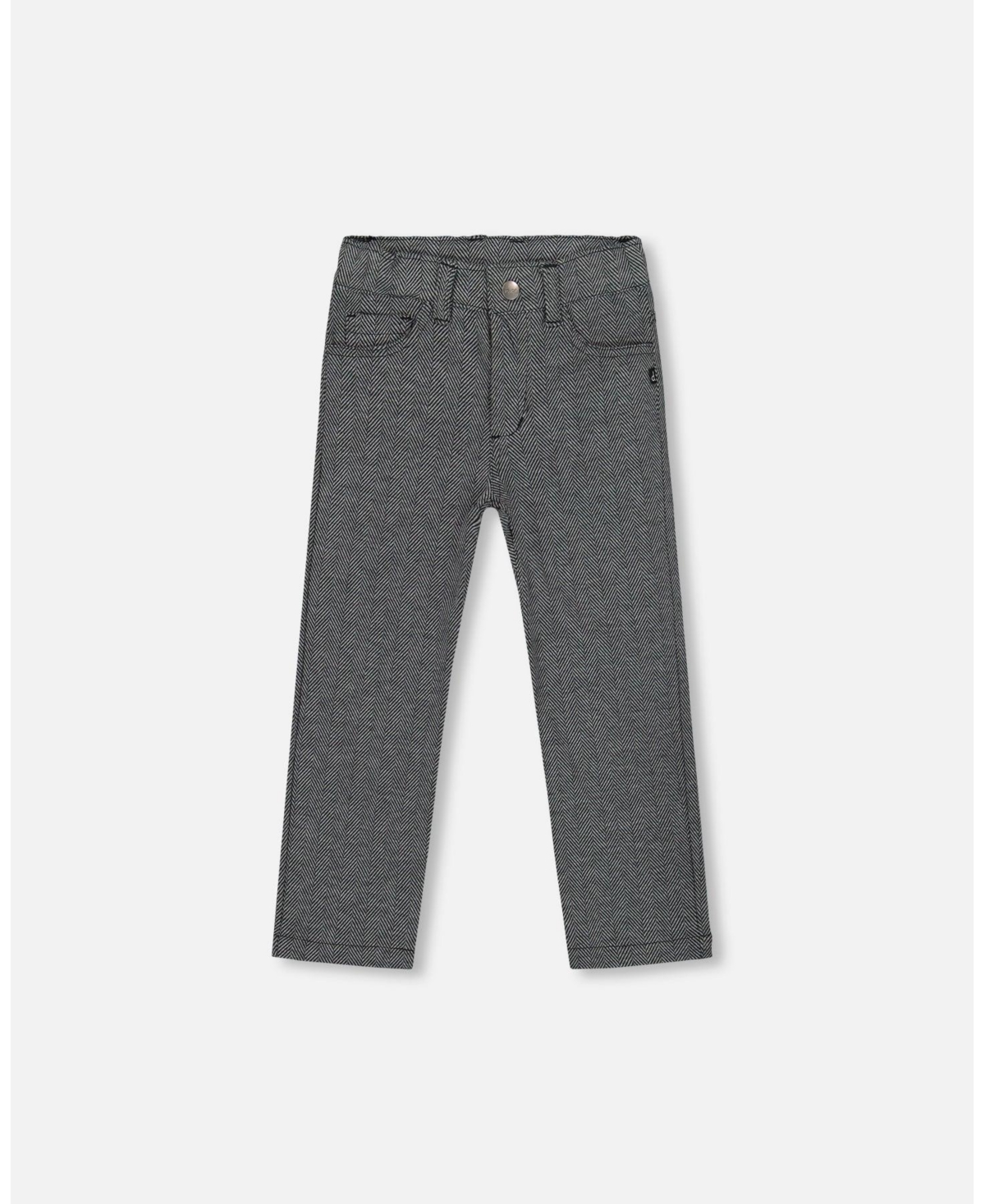 Click here for Deux par Deux Boy Stretch Jacquard Pants Grey Herr... prices