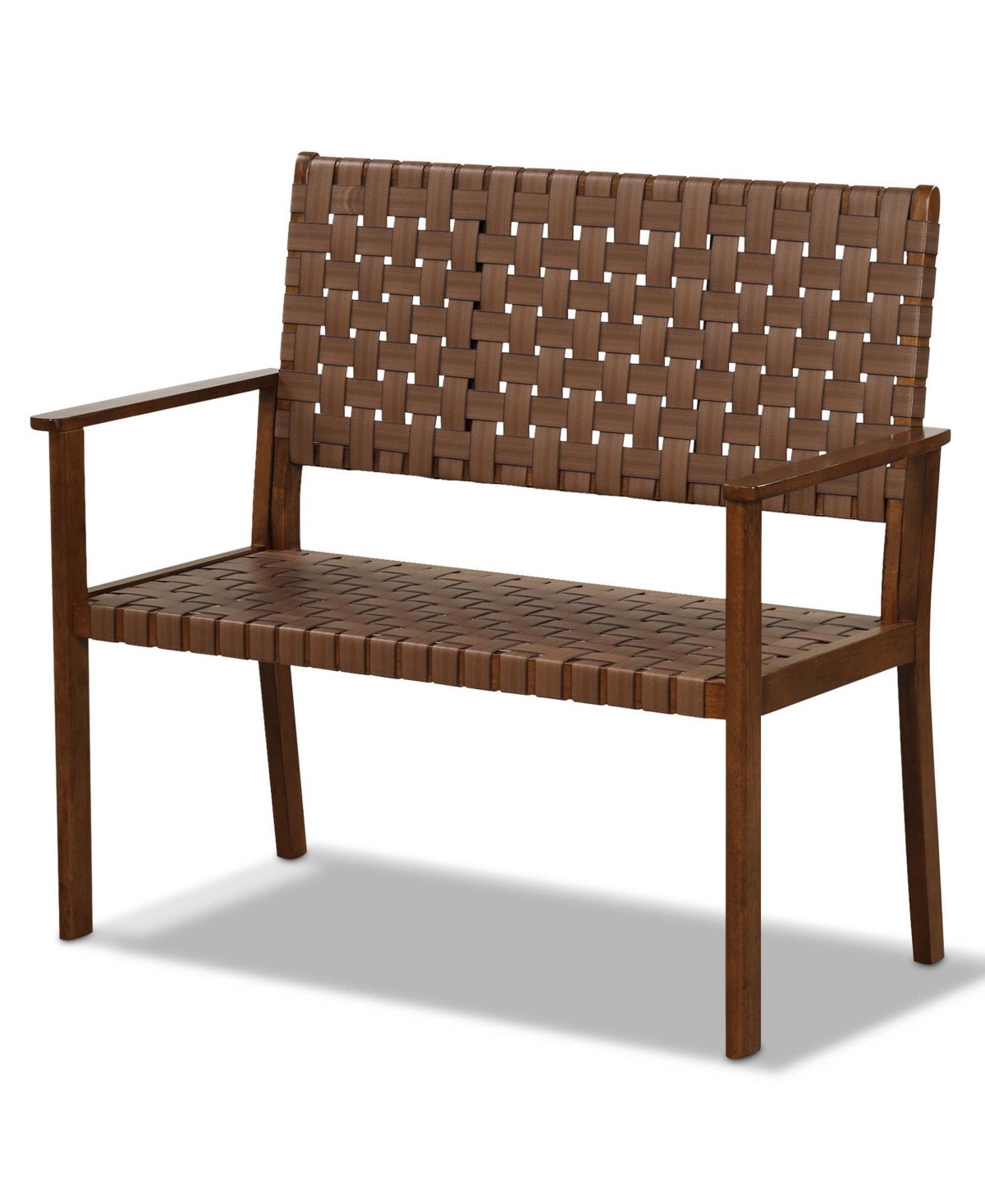Click here for Gymax Patio Loveseat Bench w/ Solid Rubber Wood Fr... prices