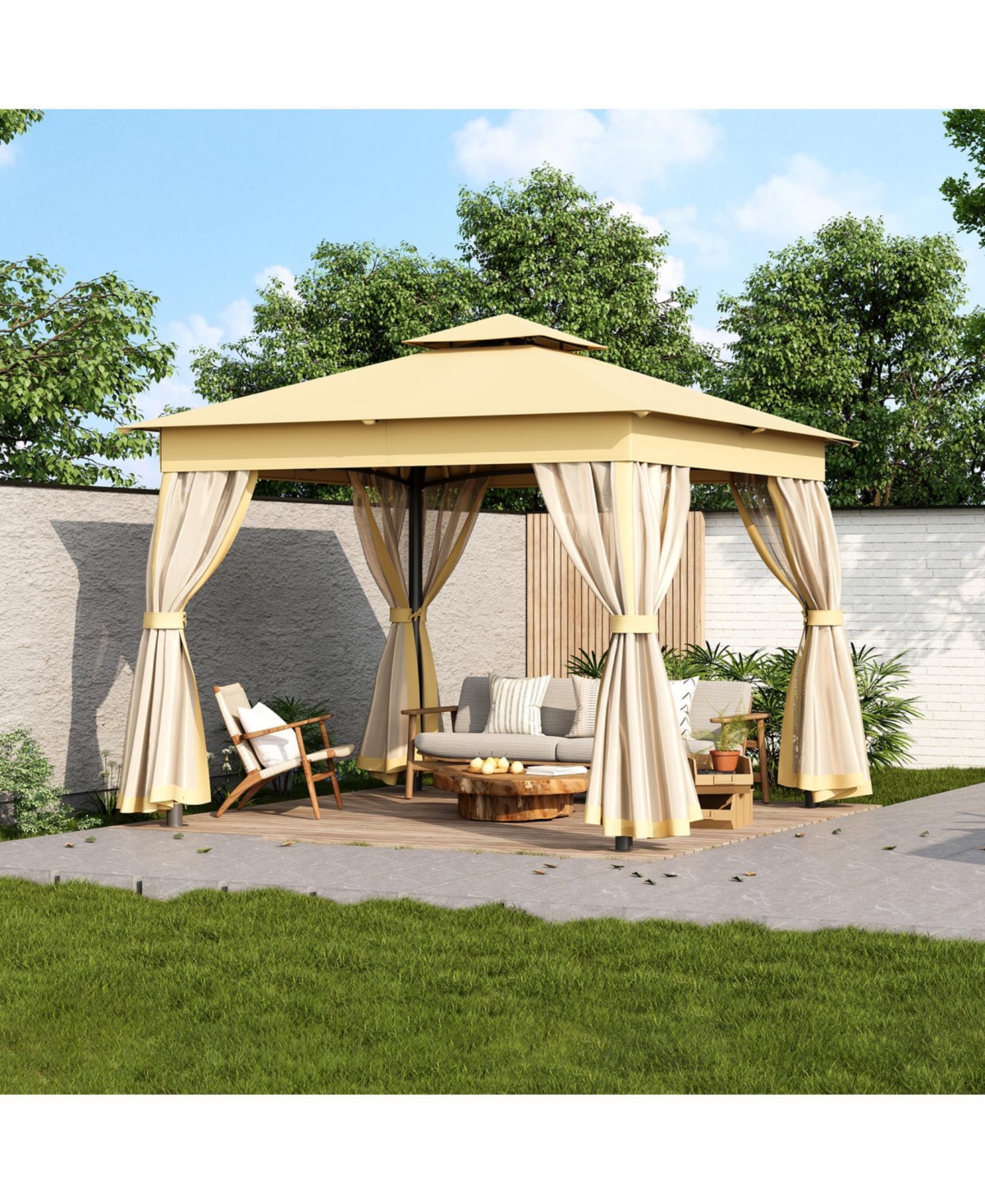 Click here for Streamdale Furniture 10x10 Outdoor Gazebo Tent wit... prices