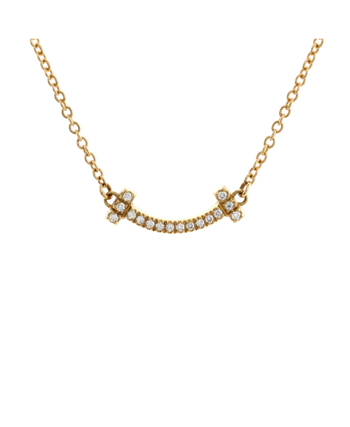 Click here for Pre-Owned Tiffany & Co. Mini T Smile Pendant Neckl... prices