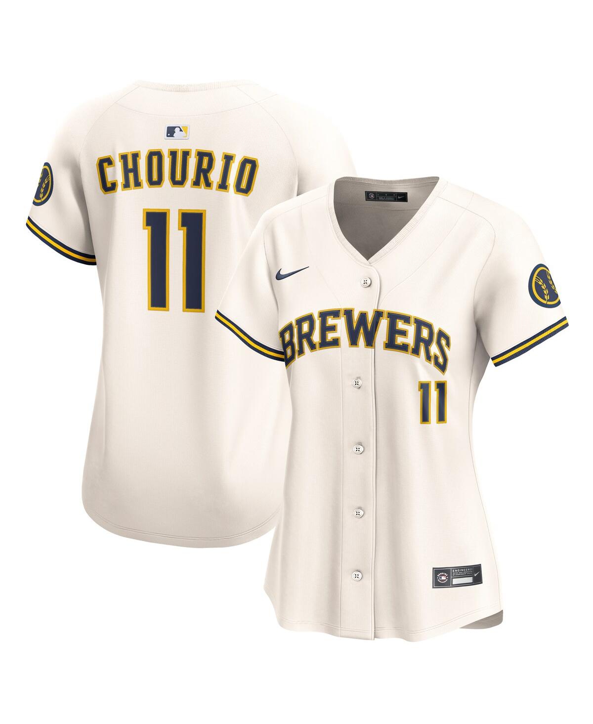 Click here for Nike Womens Jackson Chourio Cream Milwaukee Brewer... prices