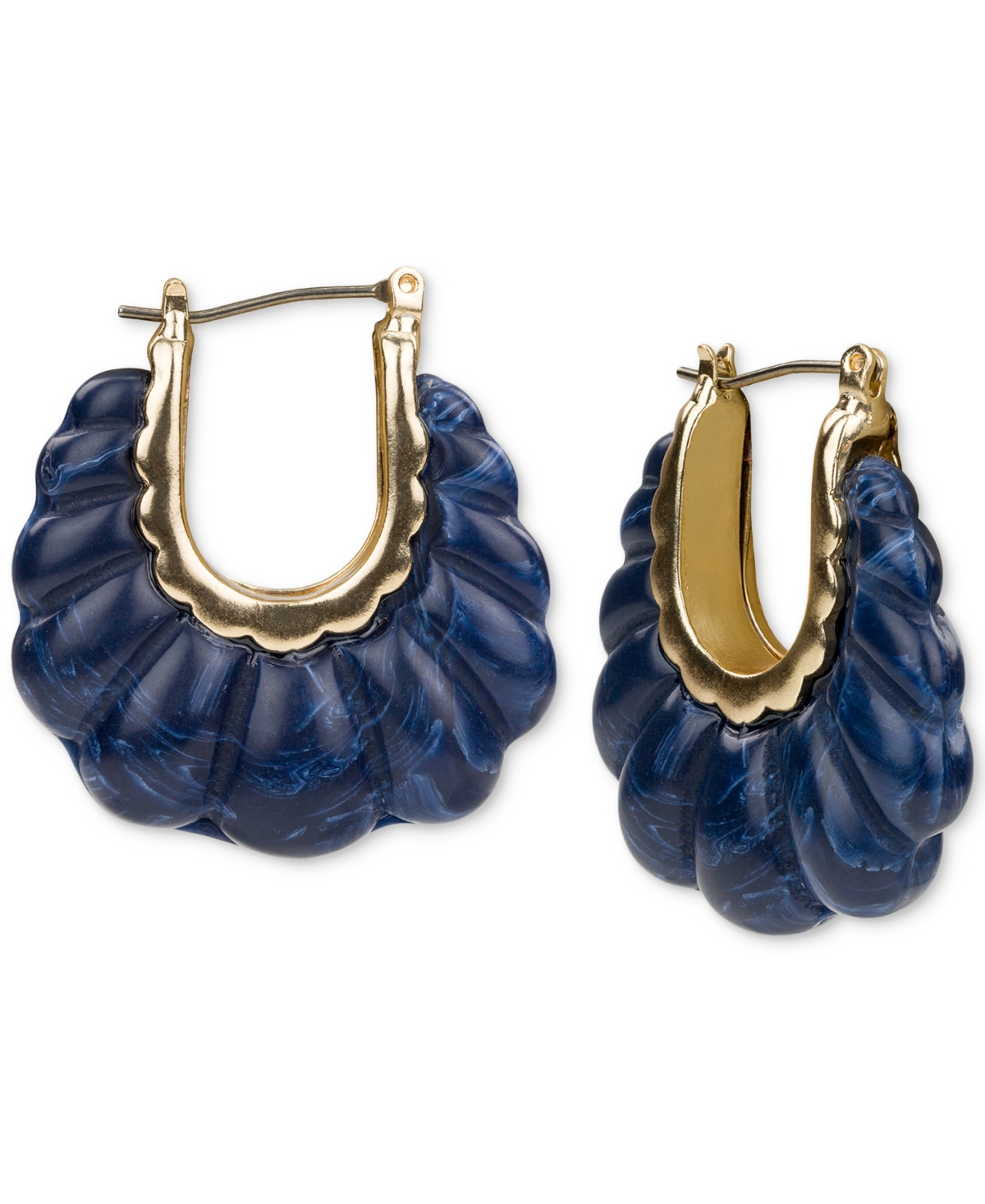 Click here for Patricia Nash Scalloped Gold-Tone Hoop Earrings -... prices