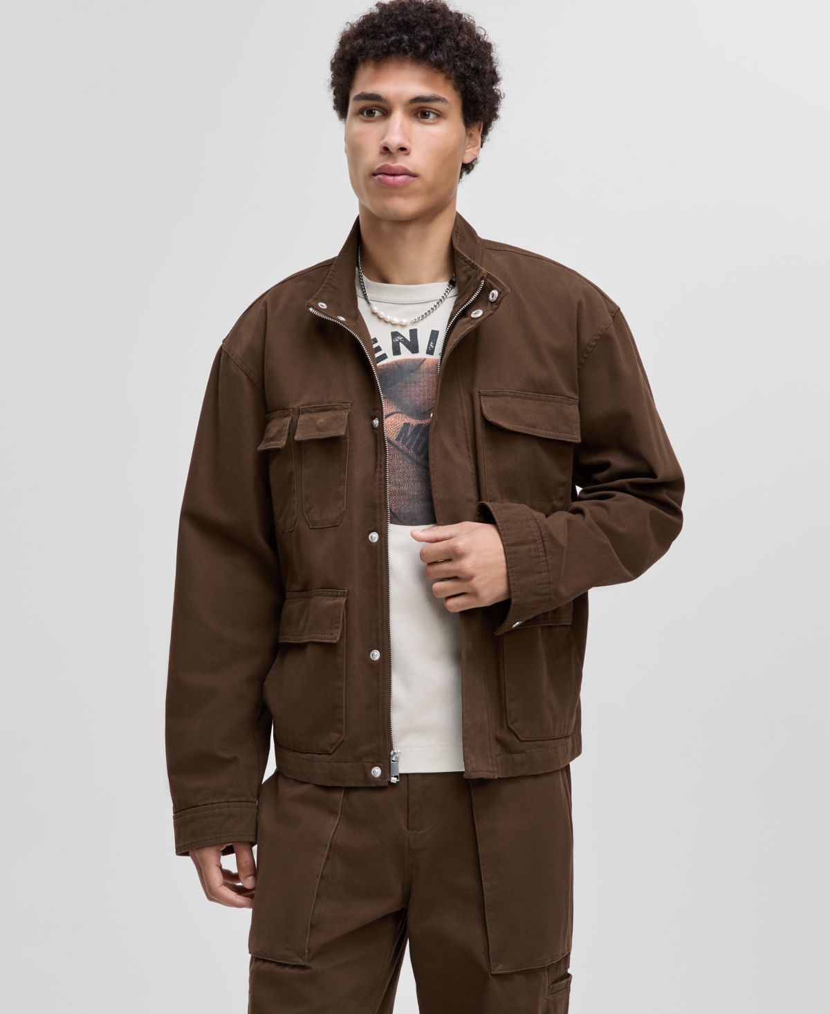 Click here for Mode of One Mens Relaxed-Fit Cargo Jacket  Macys E... prices