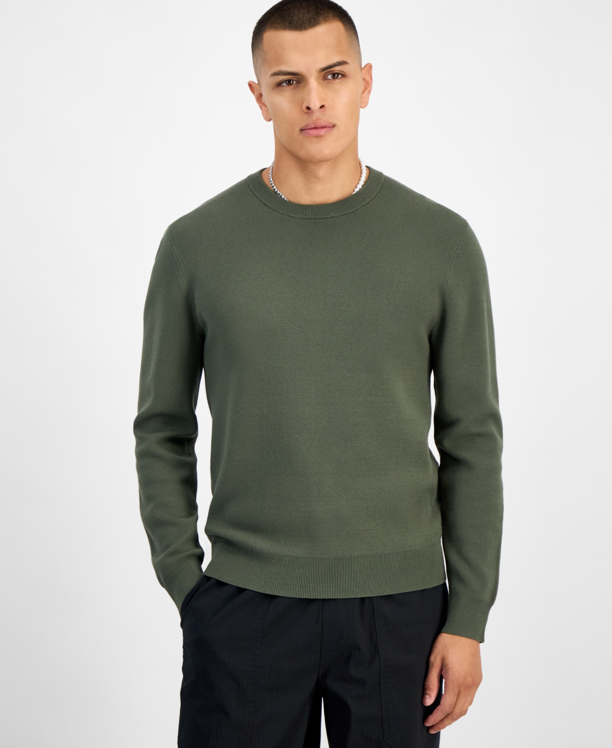 Click here for Mode of One Mens Regular-Fit Crewneck Sweater  Cre... prices
