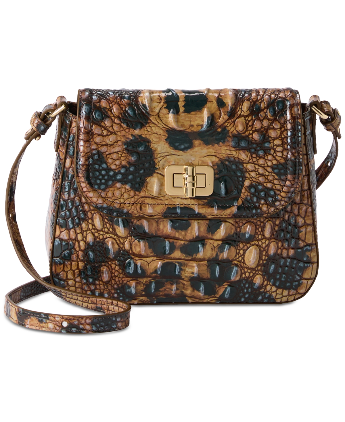 Click here for Brahmin Gianna Small Leather Crossbody - Golden Ly... prices