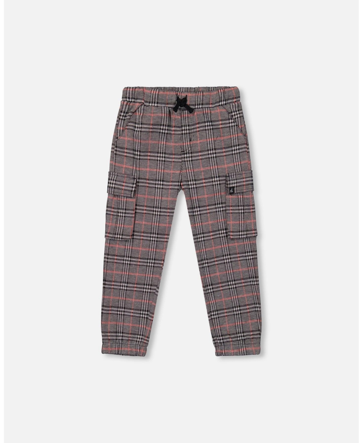 Click here for Deux par Deux Boy Plaid Cargo Pant Gray and Black... prices