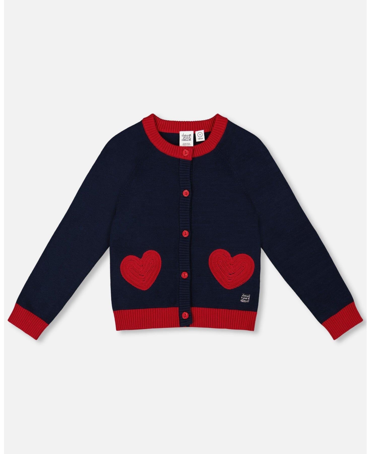 Click here for Deux par Deux Big Girls Knitted Cardigan Navy Blue... prices