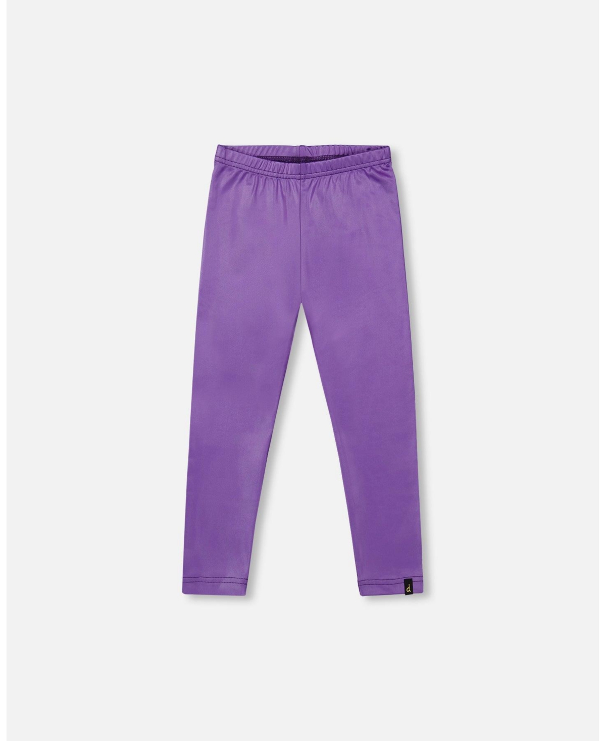 Click here for Deux par Deux Girl Shiny Stretch Leggings Purple -... prices